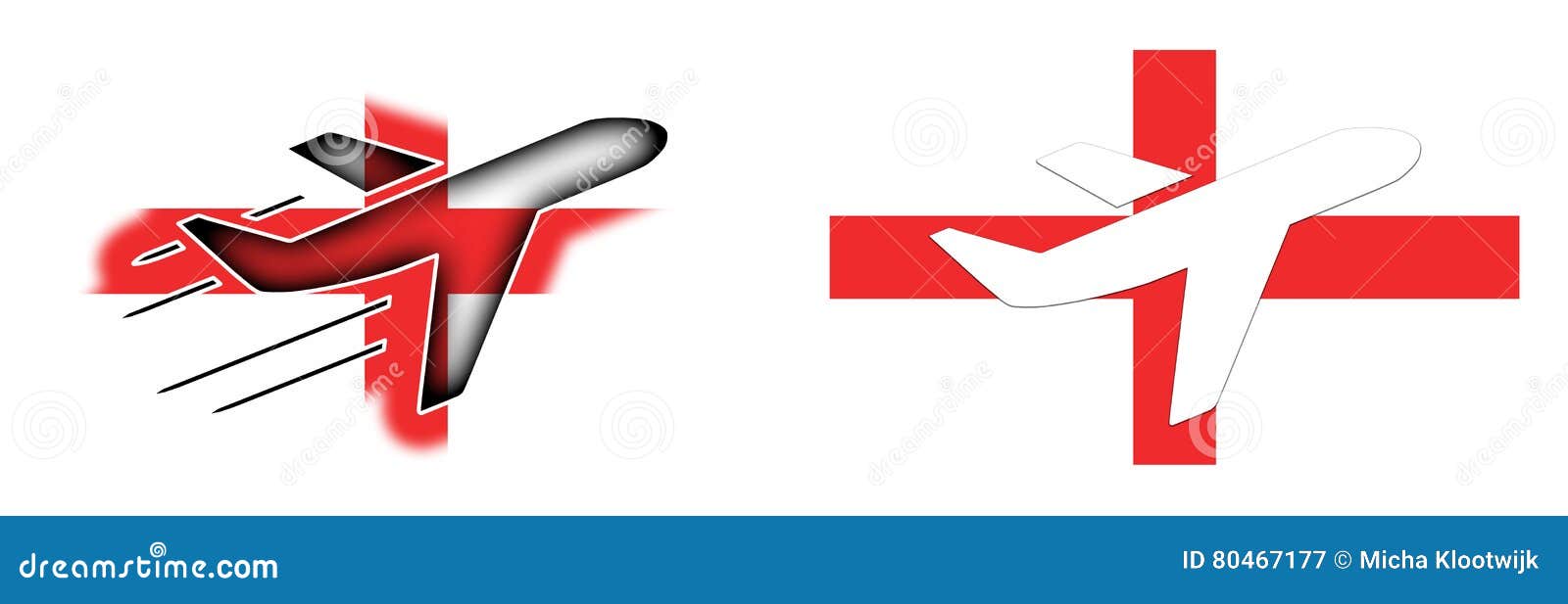 Nation Flag - Airplane Isolated - England Stock Illustration ...