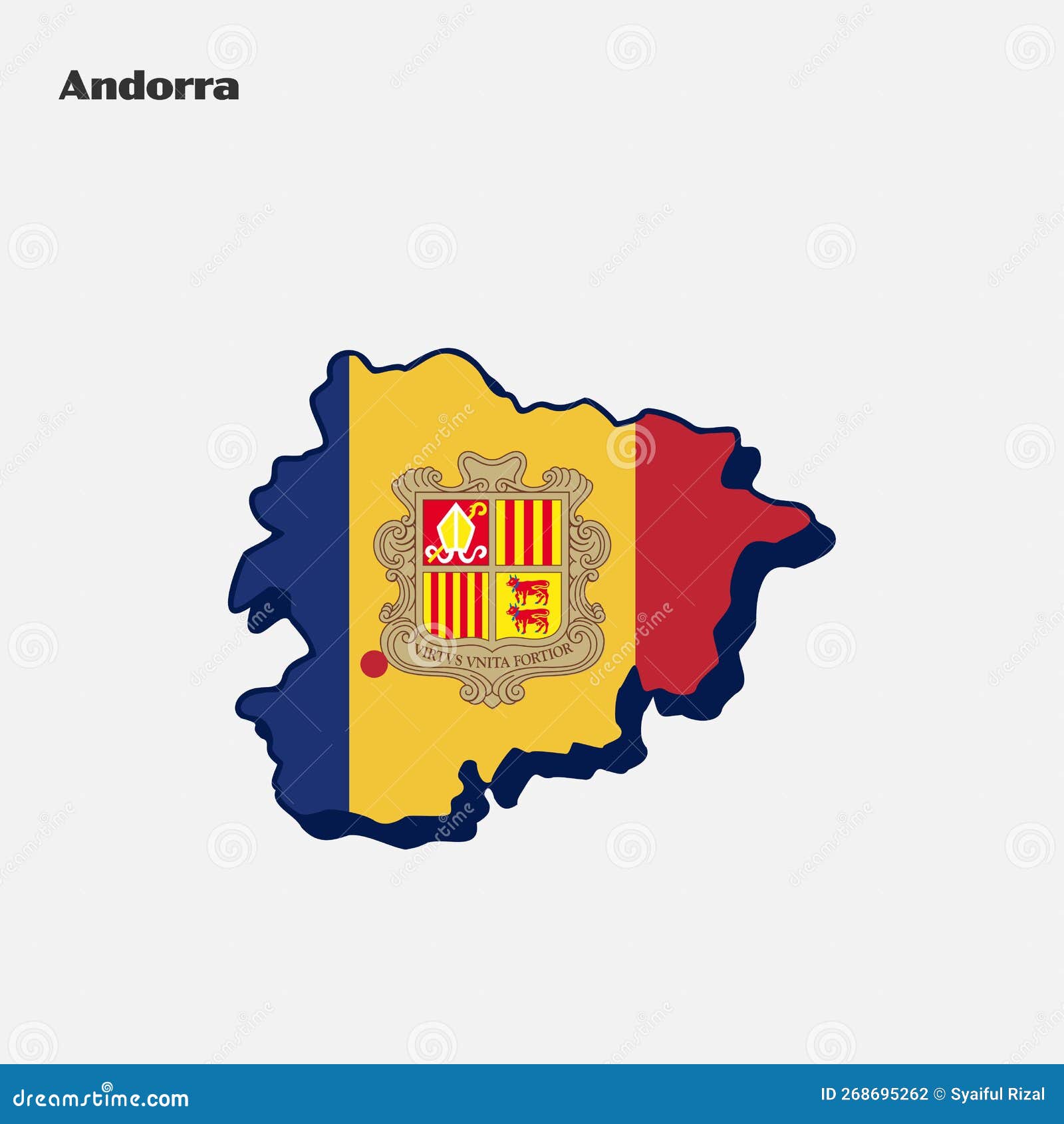 Andorra Country Nation Flag Map Infographic Stock Vector - Illustration ...