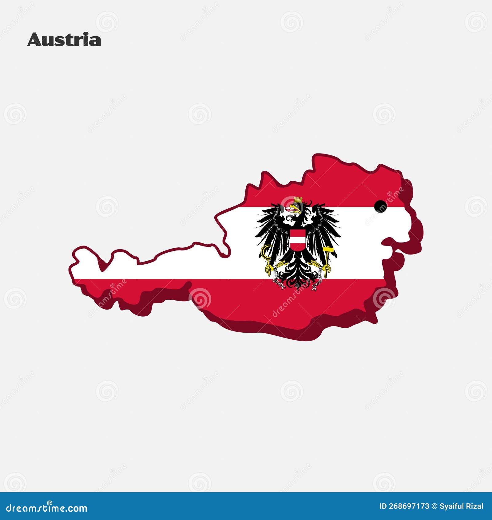 Austria Country Nation Flag Map Infographic Stock Illustration ...