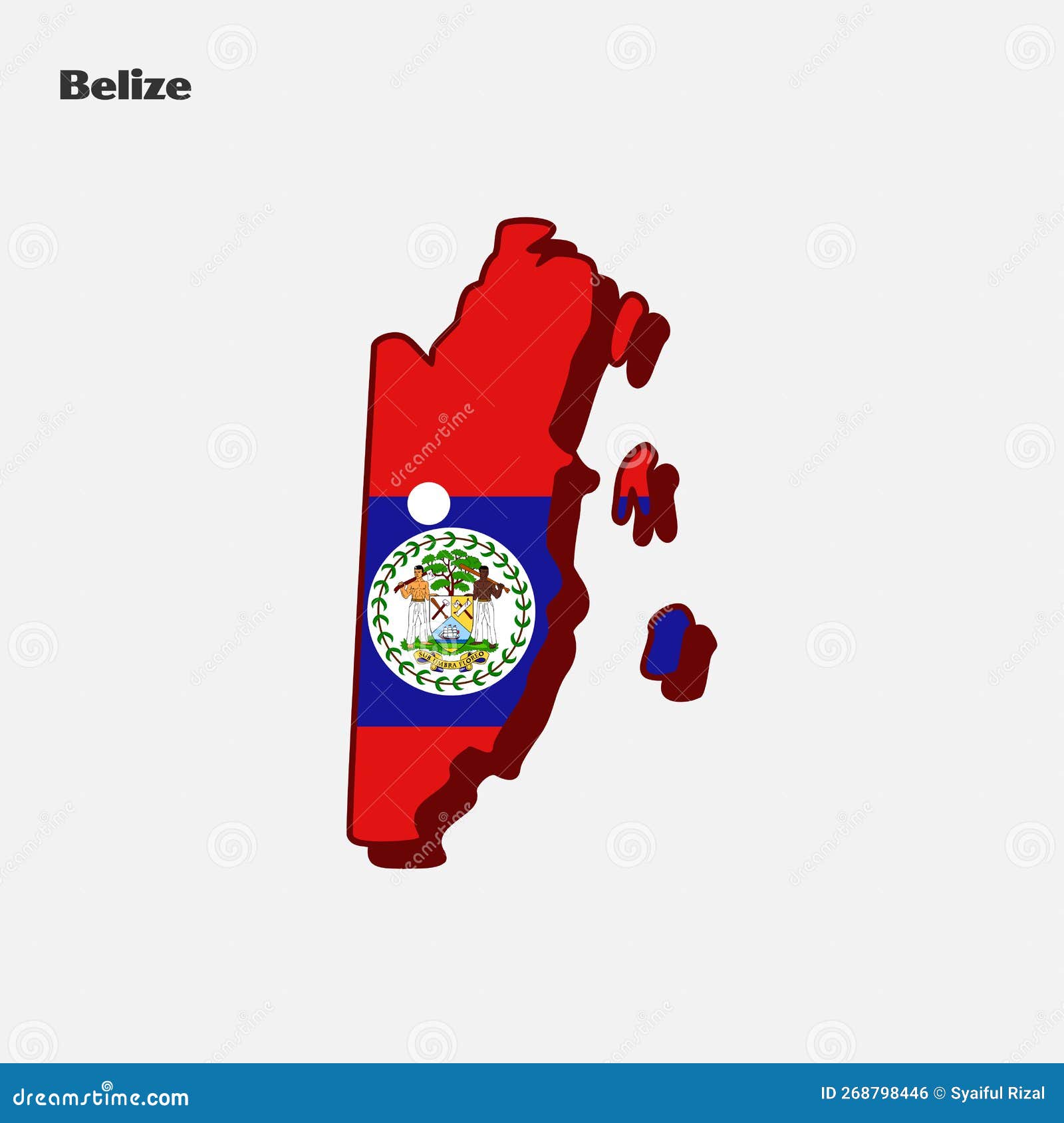 Belize Country Nation Flag Map Infographic Stock Illustration ...