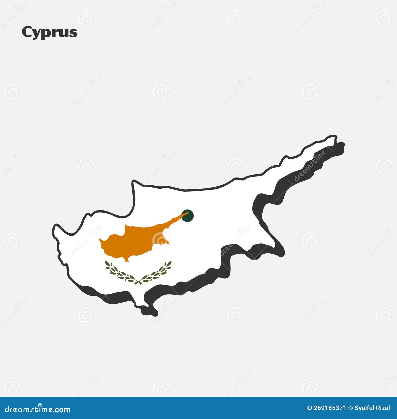 Cyprus Country Nation Flag Map Infographic Stock Vector - Illustration ...