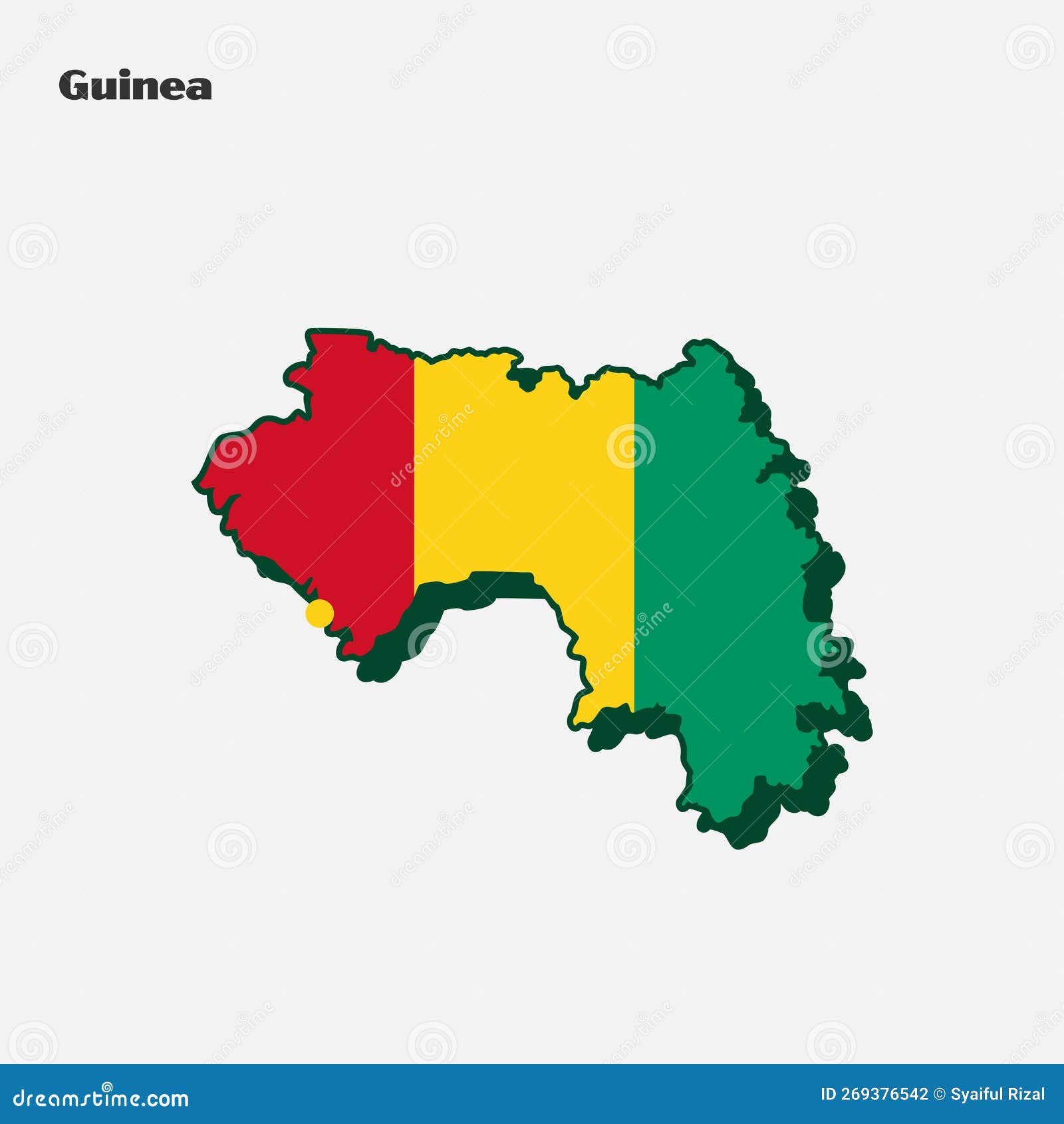 Guinea Country Flag Map Infographic Stock Illustration - Illustration ...