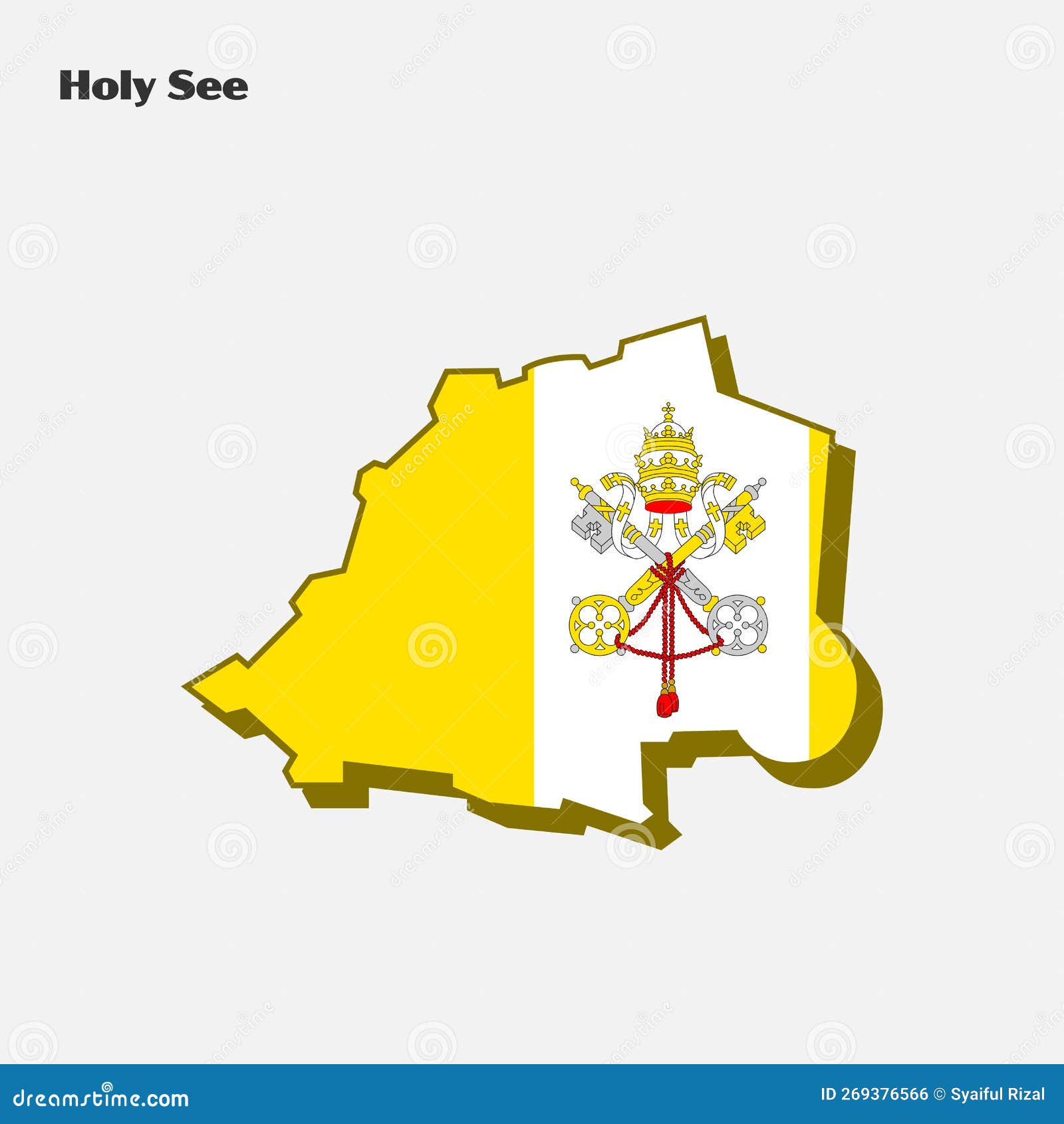 Holy See Country Flag Map Infographic Stock Illustration - Illustration ...