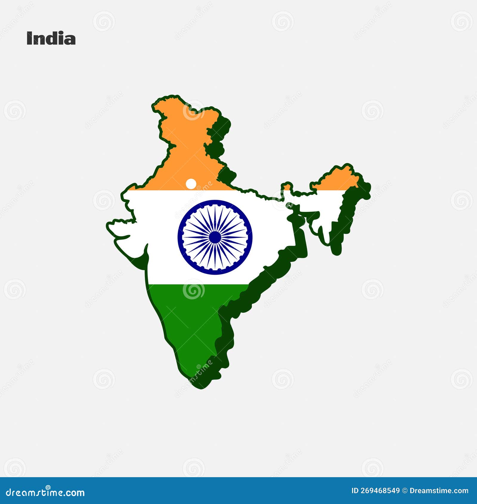 India Country Flag Map Infographics Stock Illustration - Illustration ...