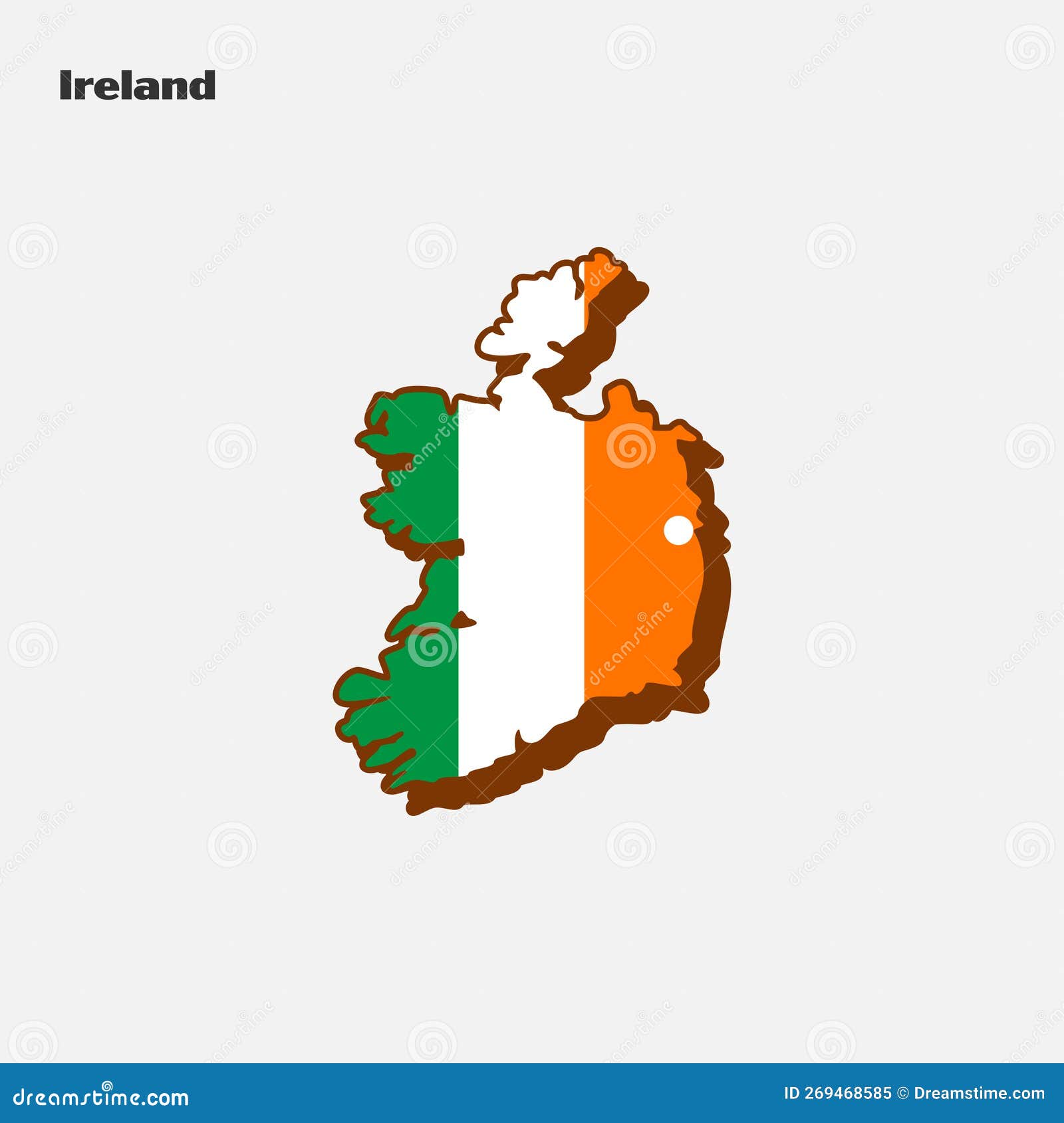 Ireland Country Flag Map Infographics Stock Illustration - Illustration ...