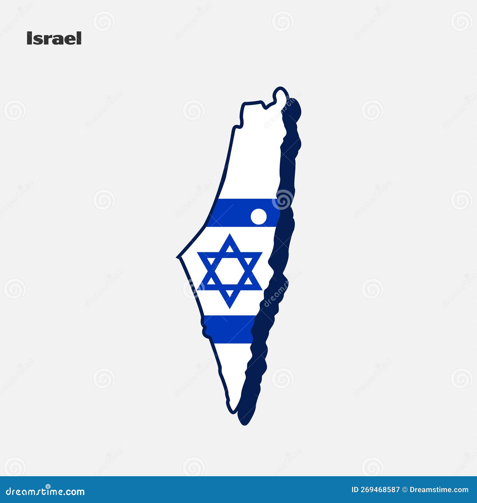 Israel Country Flag Map Infographics Stock Illustration - Illustration ...