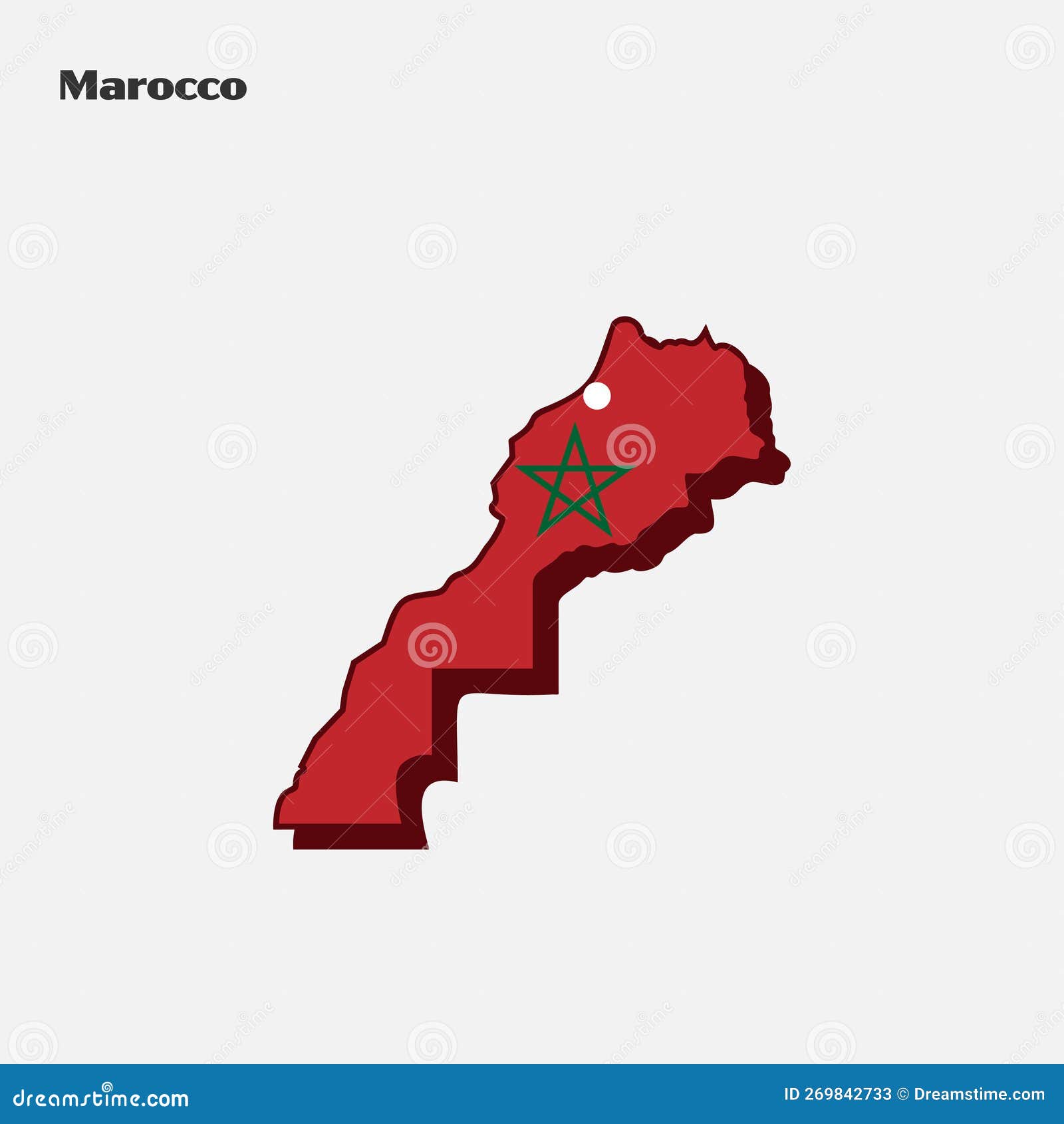 Morocco Country Flag Map Infographic Stock Illustration - Illustration ...