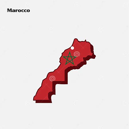 Morocco Country Flag Map Infographic Stock Illustration - Illustration ...