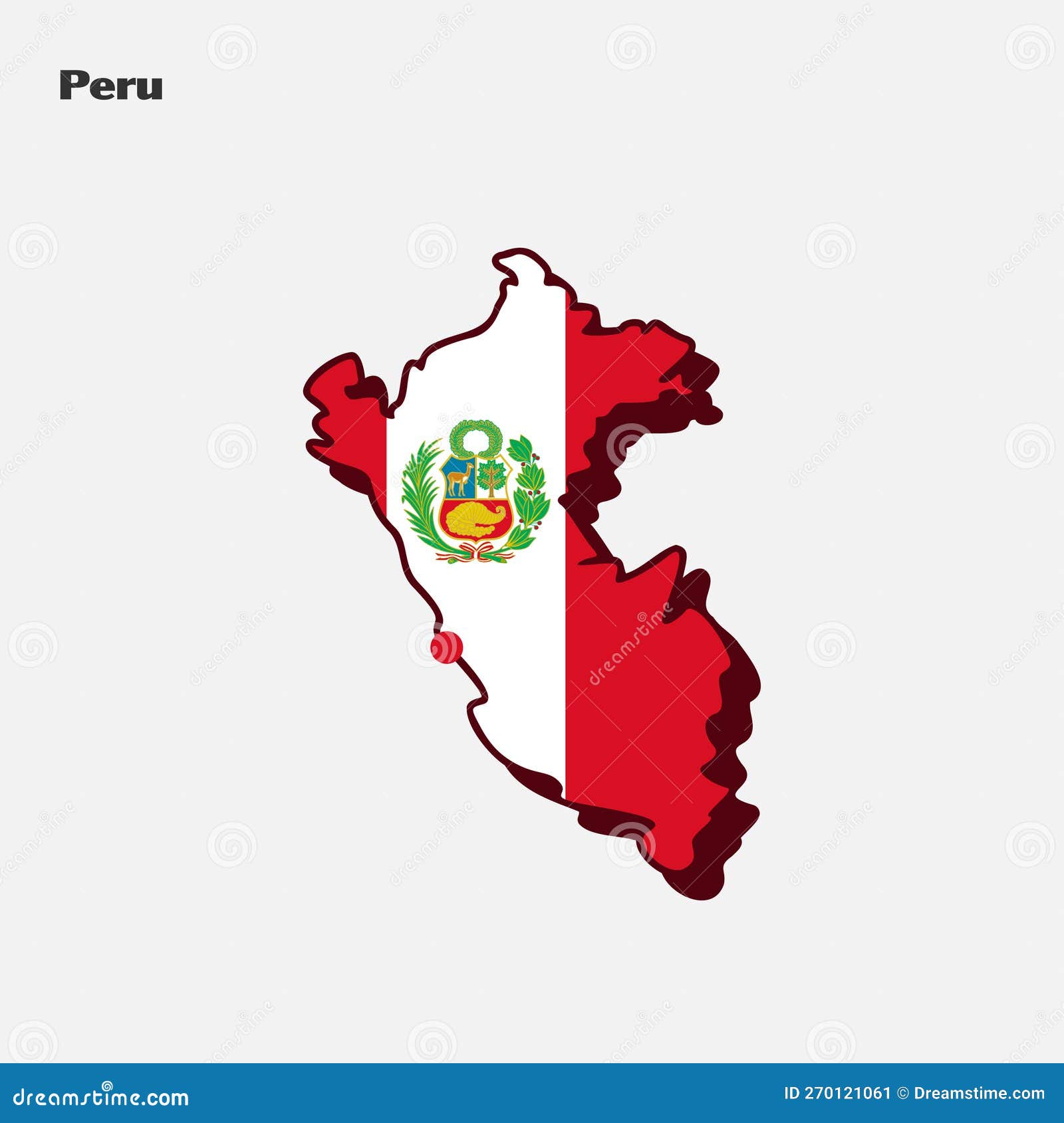 Peru Nation Flag Map Infographic Stock Illustration - Illustration of ...