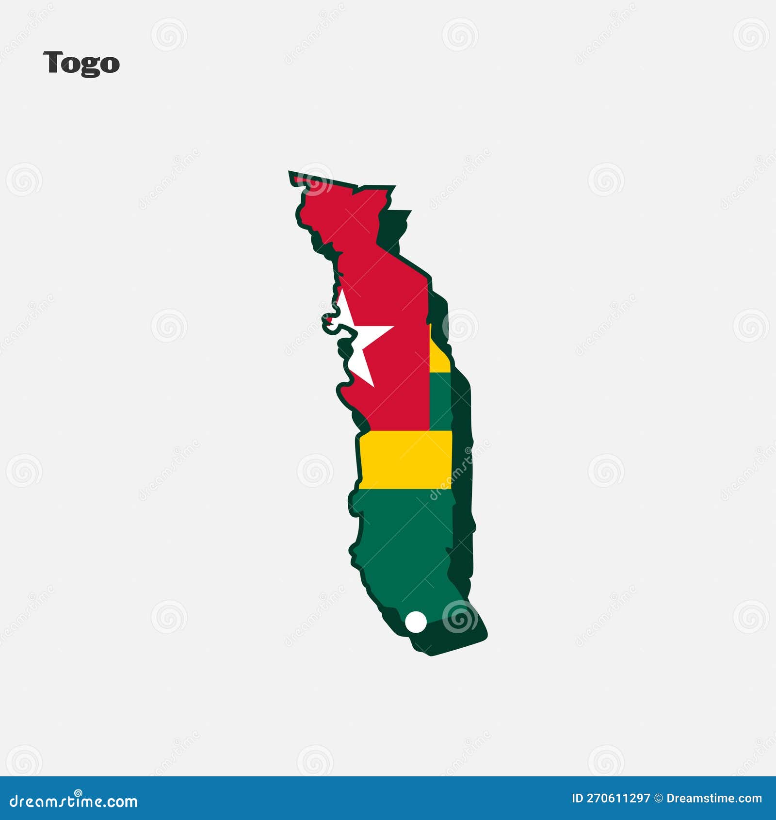 Togo Nation Flag Map Infographic Stock Illustration - Illustration of ...