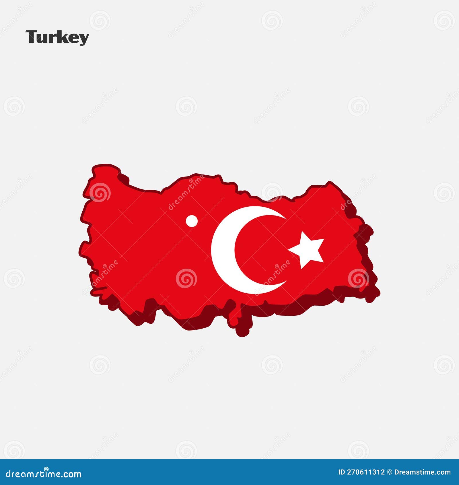 Turkey Nation Flag Map Infographic Stock Illustration - Illustration of ...