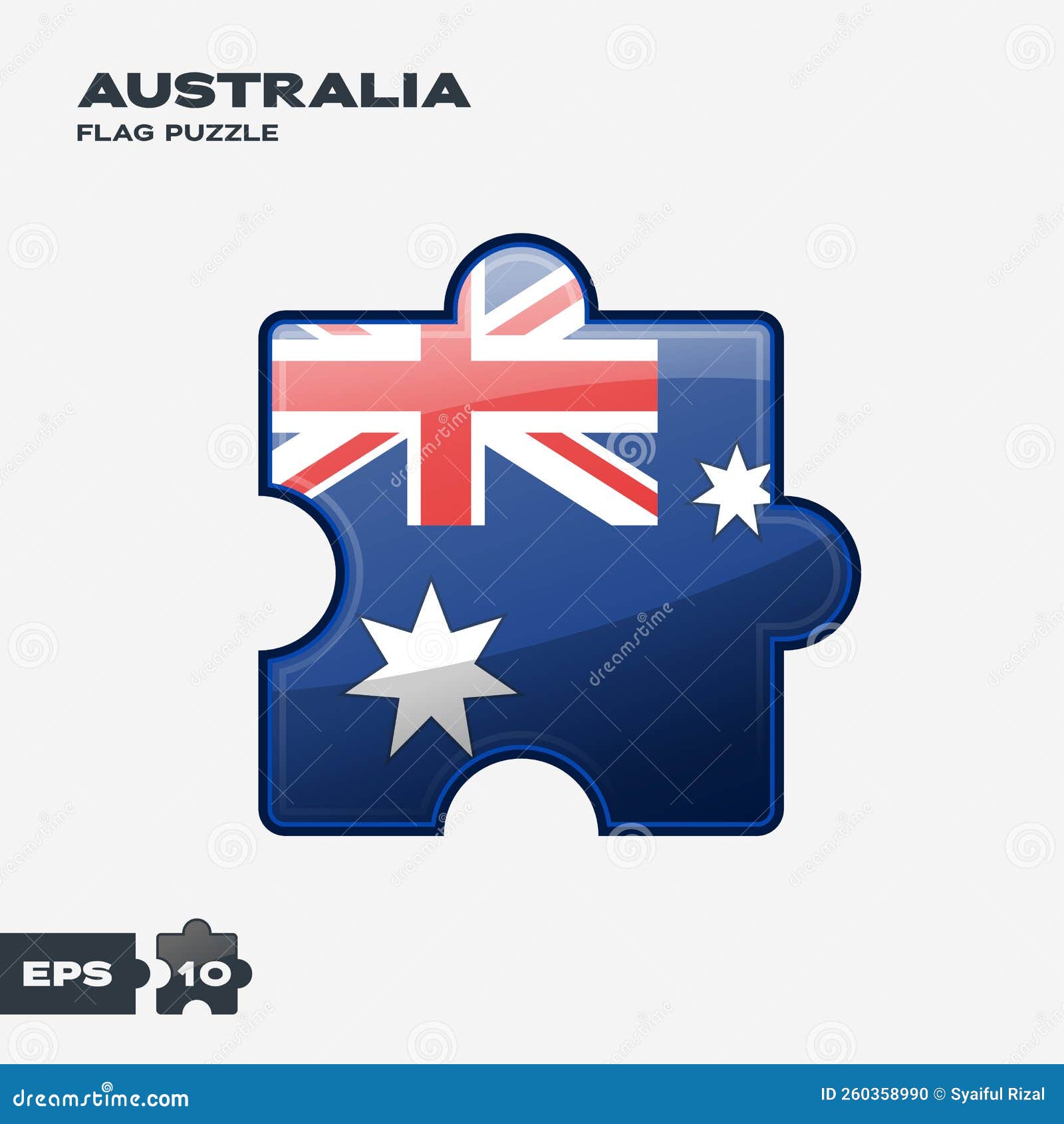 Australia State Flag Puzzle Stock Vector - Illustration of independent ...