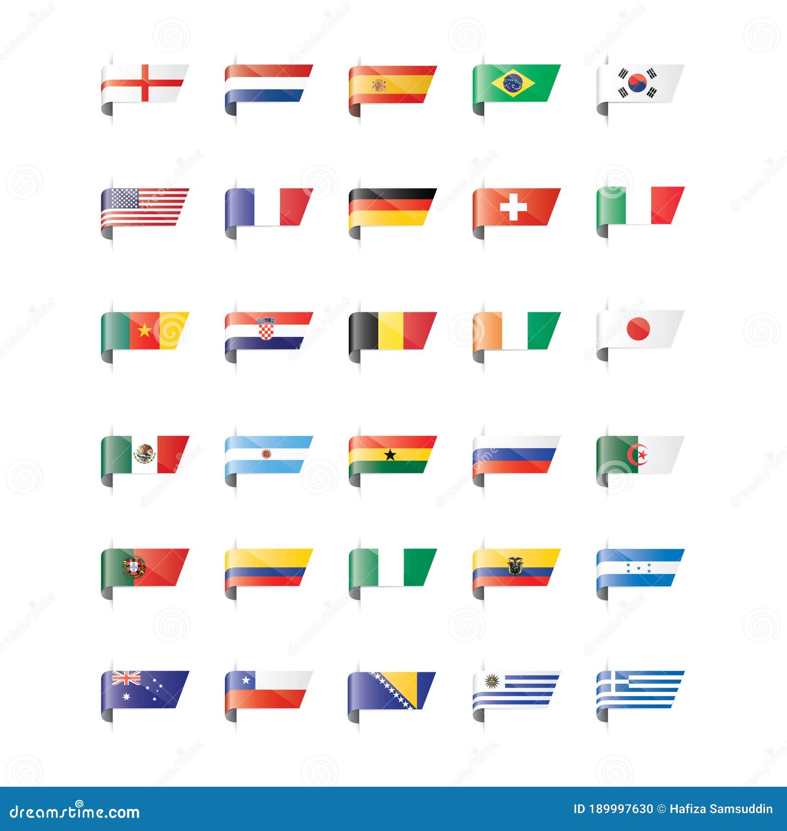 Nation Flags. Vector Illustration Decorative Design Stock Vector ...