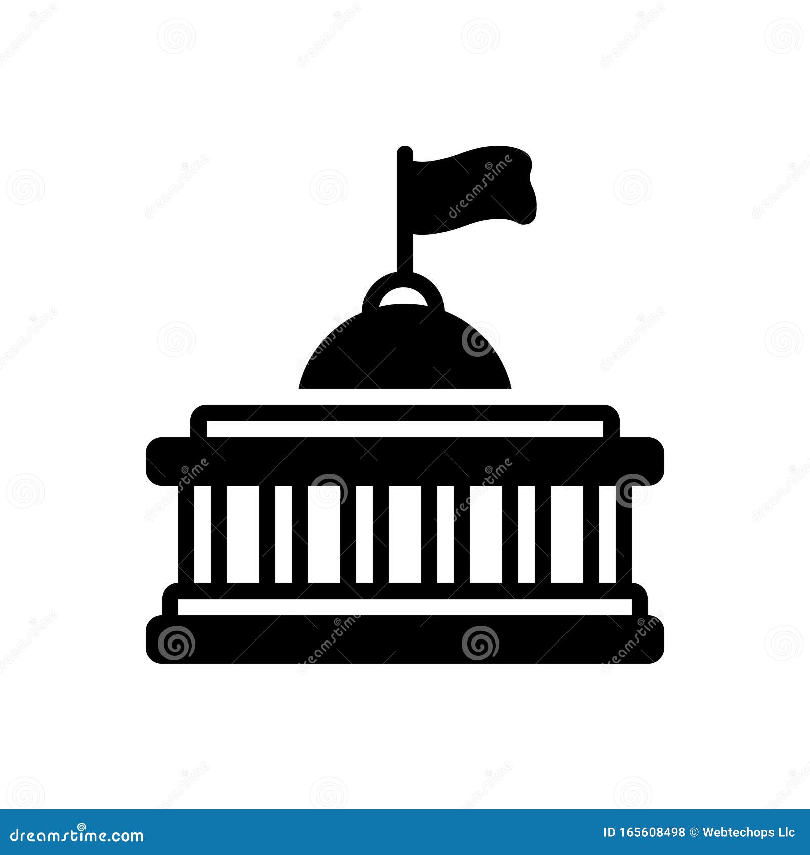 Black Solid Icon for Nation, Democracy and Monarchy Stock Vector ...