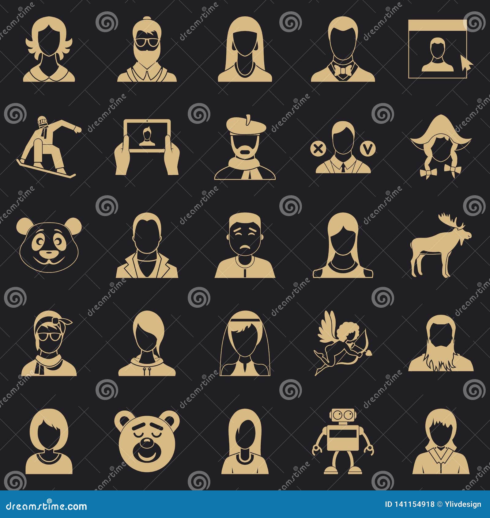 Nation Icons Set, Simple Style Stock Vector - Illustration of ...
