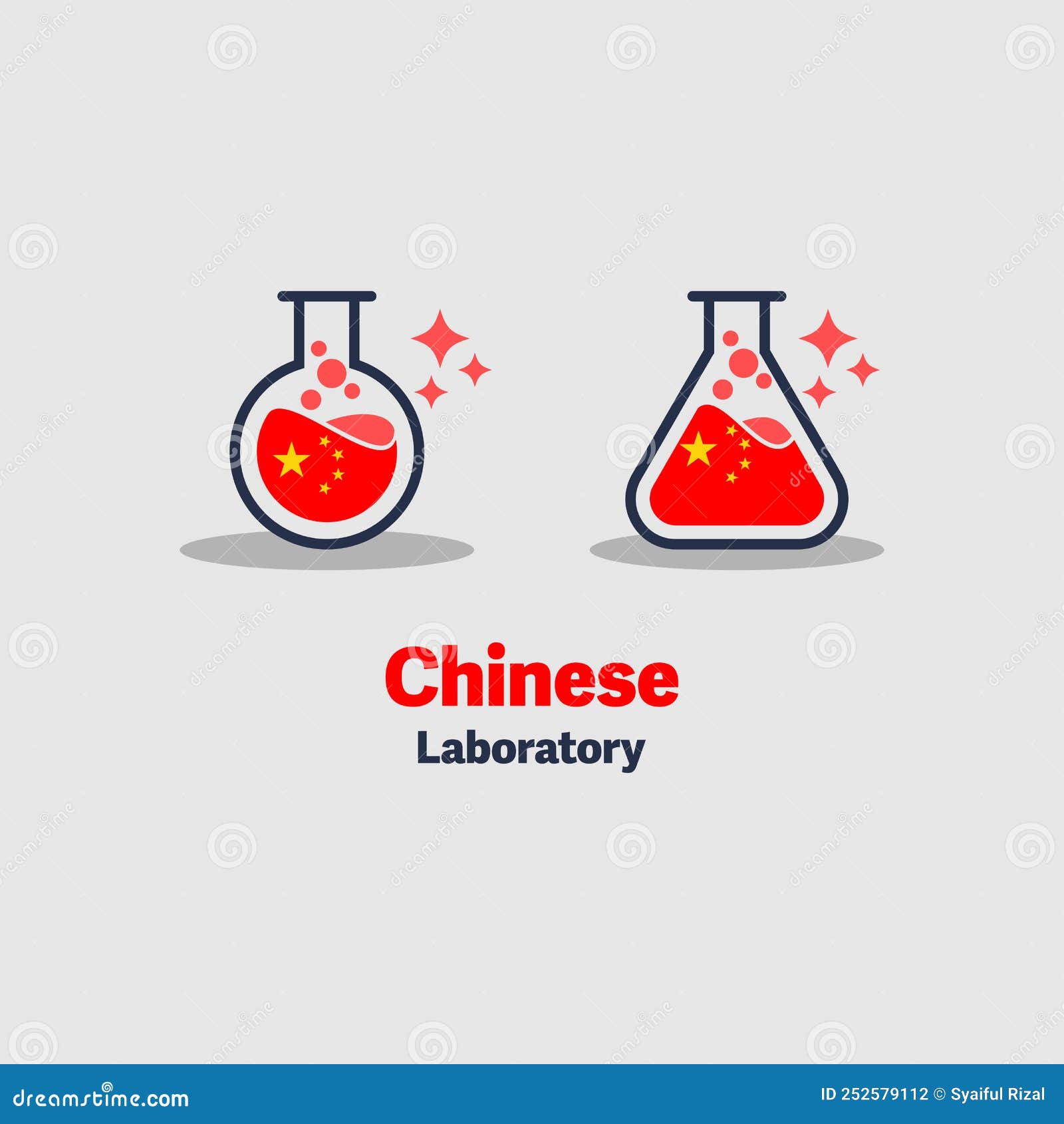 Chinese Nation Color Logo Laboratory Stock Illustration - Illustration ...