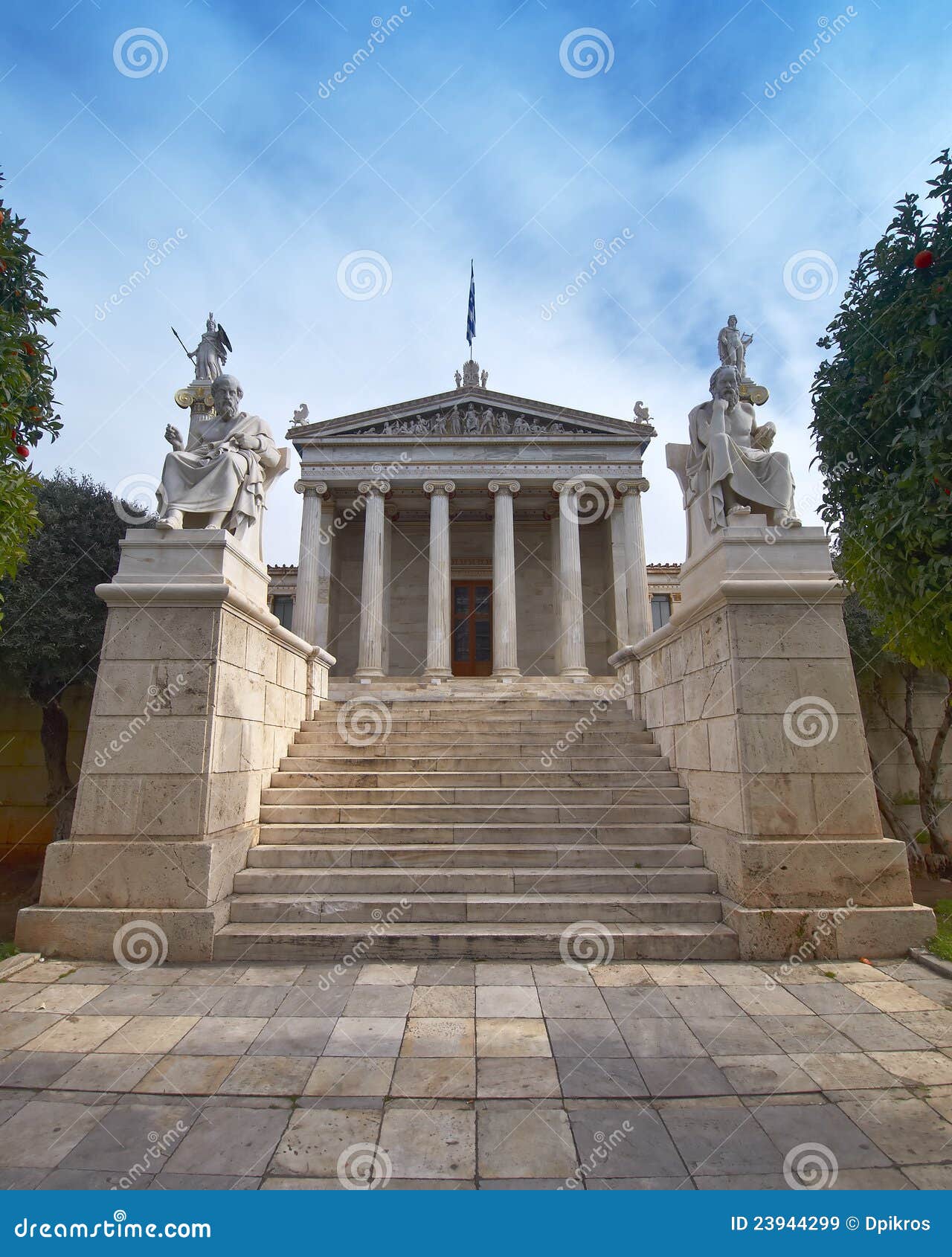 The National Academy, with Apollo, Athena, Plato a Stock Image - Image ...