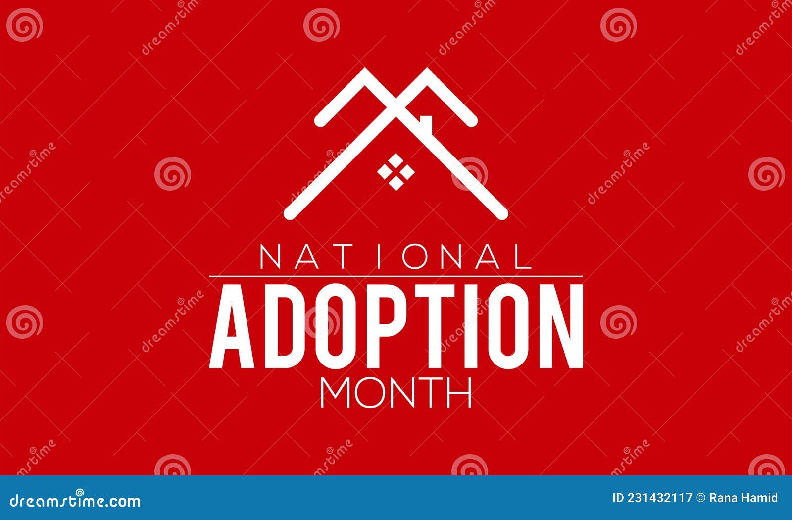 National Adoption Awareness Month Banner Design in White Background ...