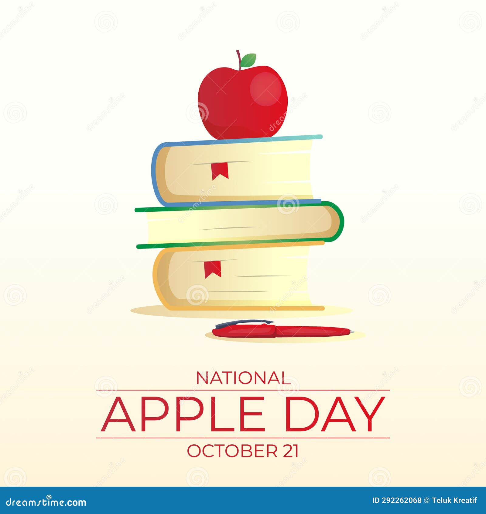 National Apple Day Design Template Good for Celebration Usage. Stock ...