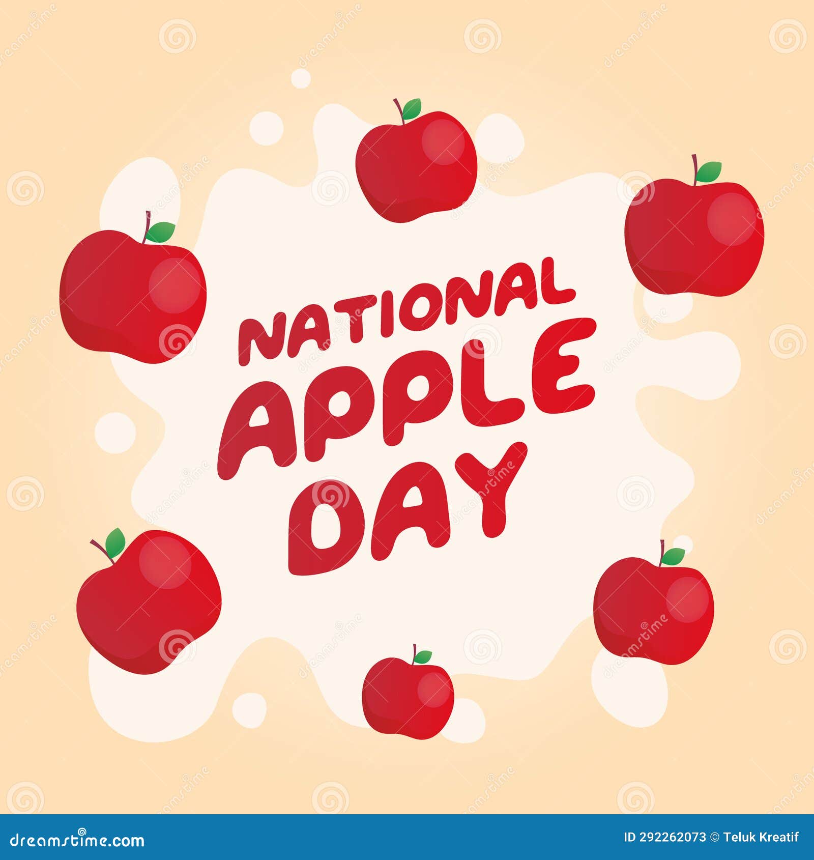 National Apple Day Design Template Good for Celebration Usage. Stock ...