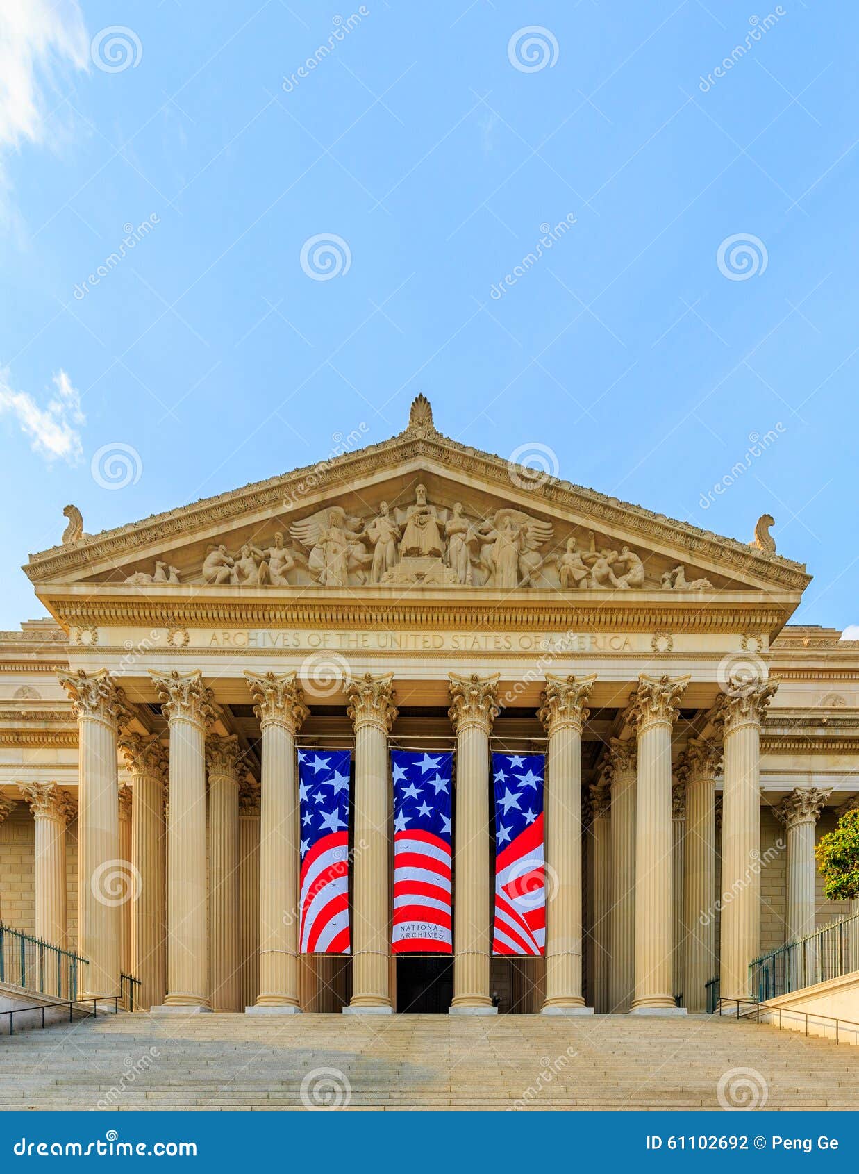 National Archives Building stock photo. Image of historical - 61102692