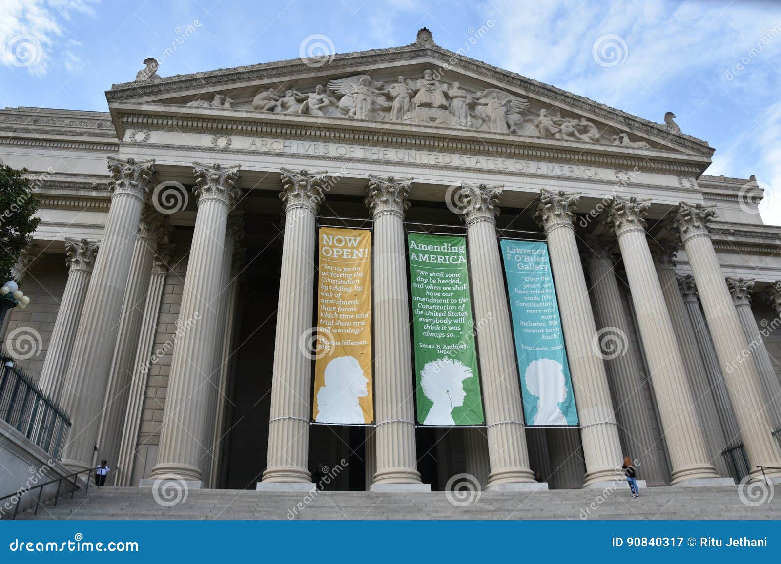 National Archives in Washington, DC Editorial Photography - Image of ...