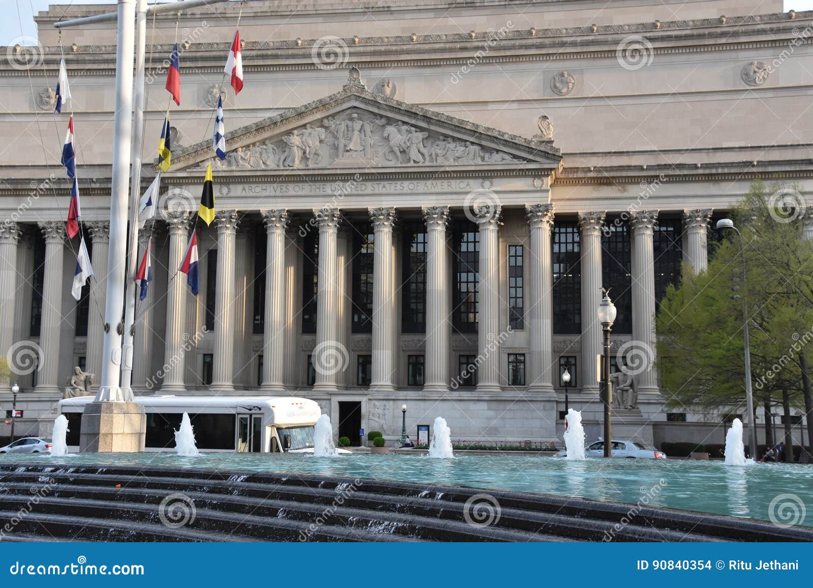 National Archives in Washington, DC Editorial Stock Image - Image of ...
