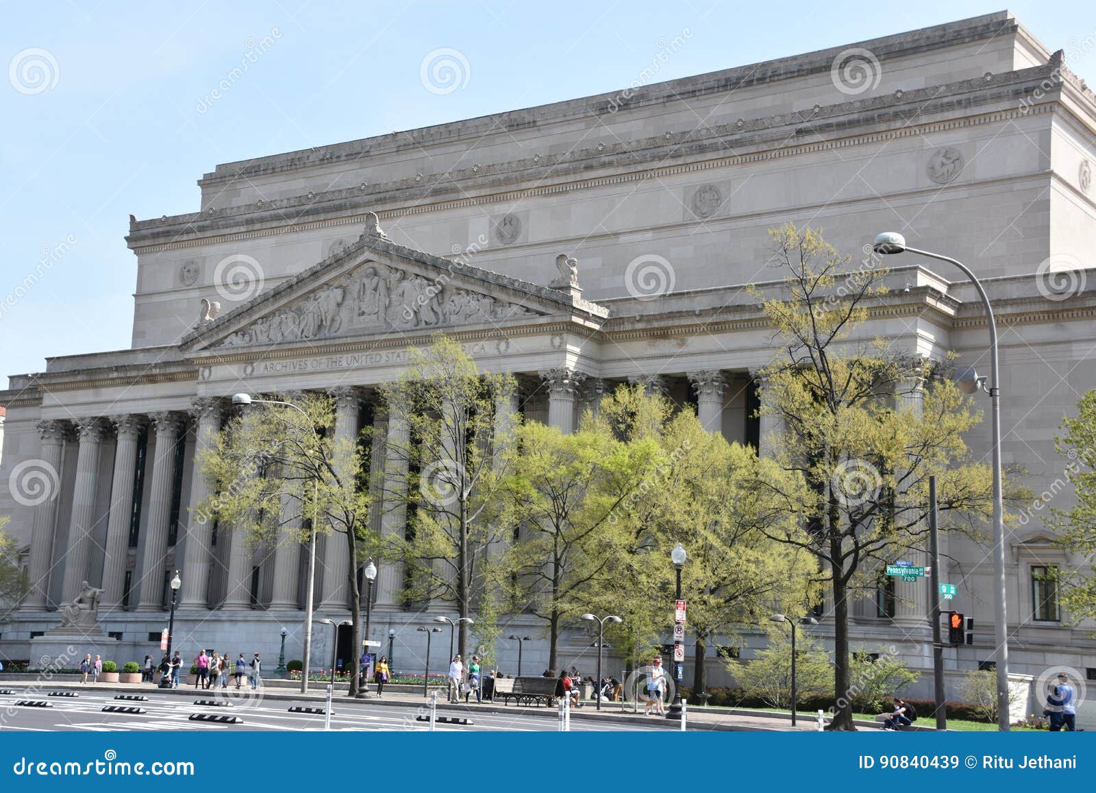 National Archives in Washington, DC Editorial Stock Image - Image of ...