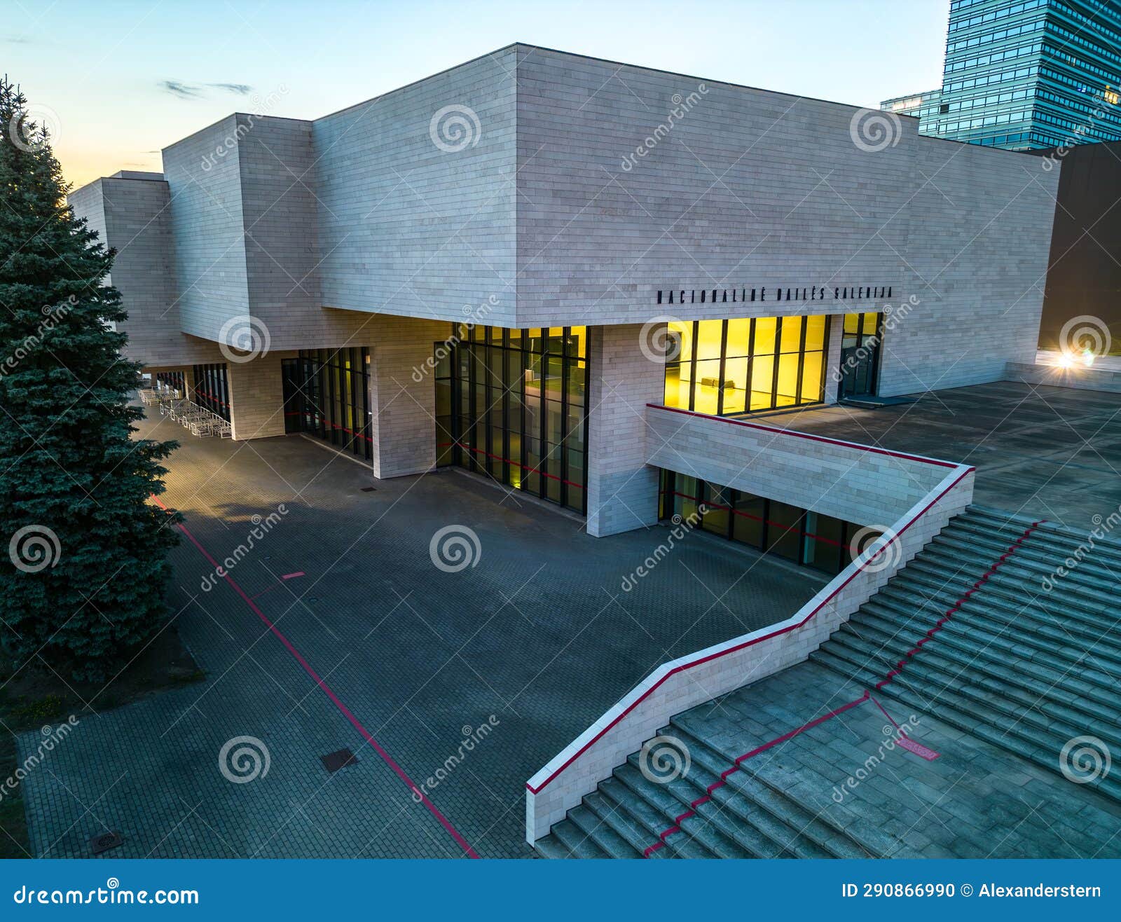 The National Art Gallery Facade. Vilnius, Lithuania Editorial Image - Image of sunset, home ...