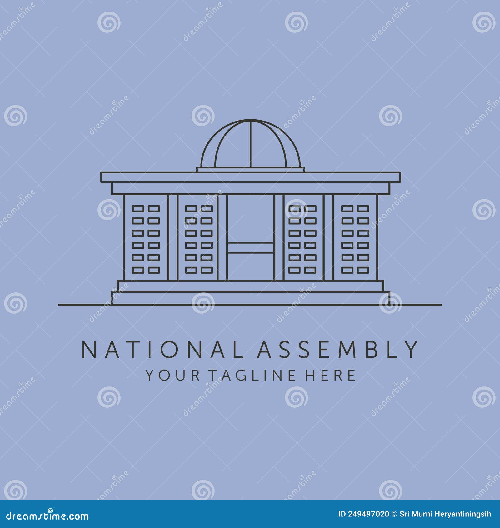 National Assembly Line Art Logo Vector Symbol Illustration Design Stock ...