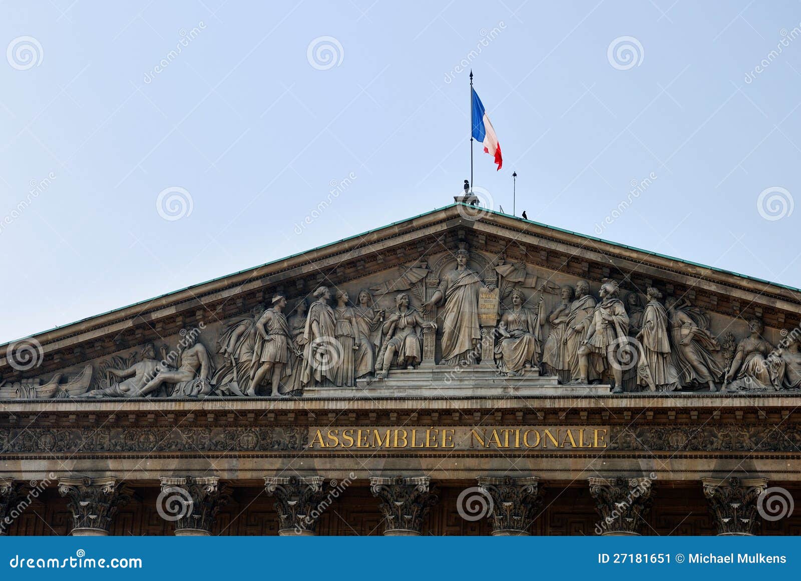 The National Assembly in Paris Stock Image - Image of paris ...