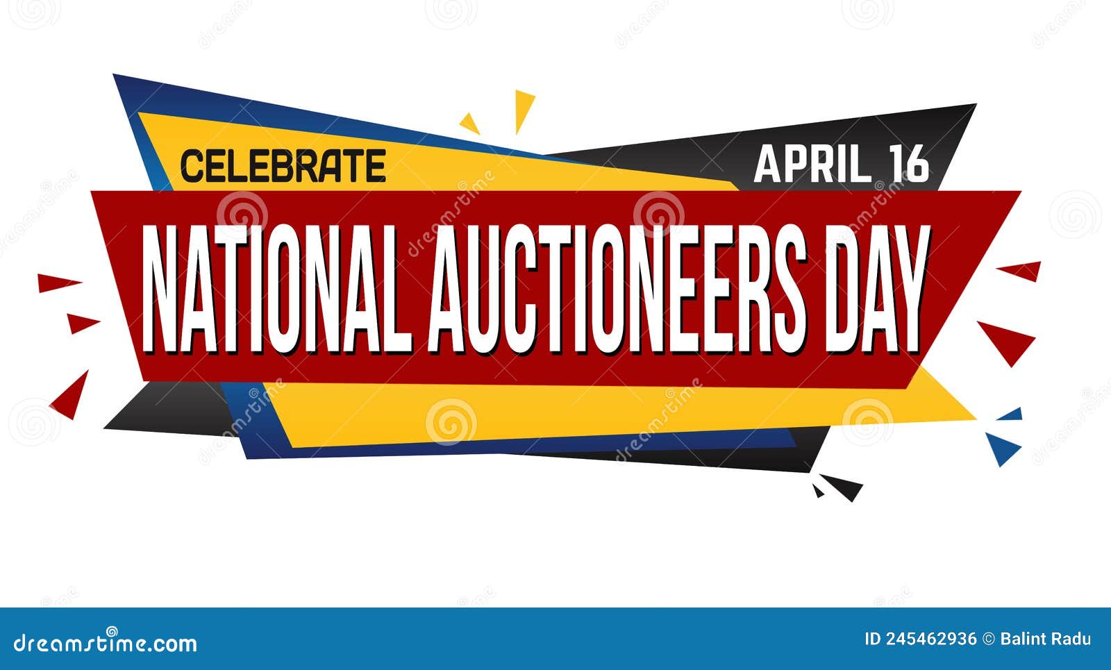 National Auctioneers Day Banner Design Stock Vector - Illustration of ...