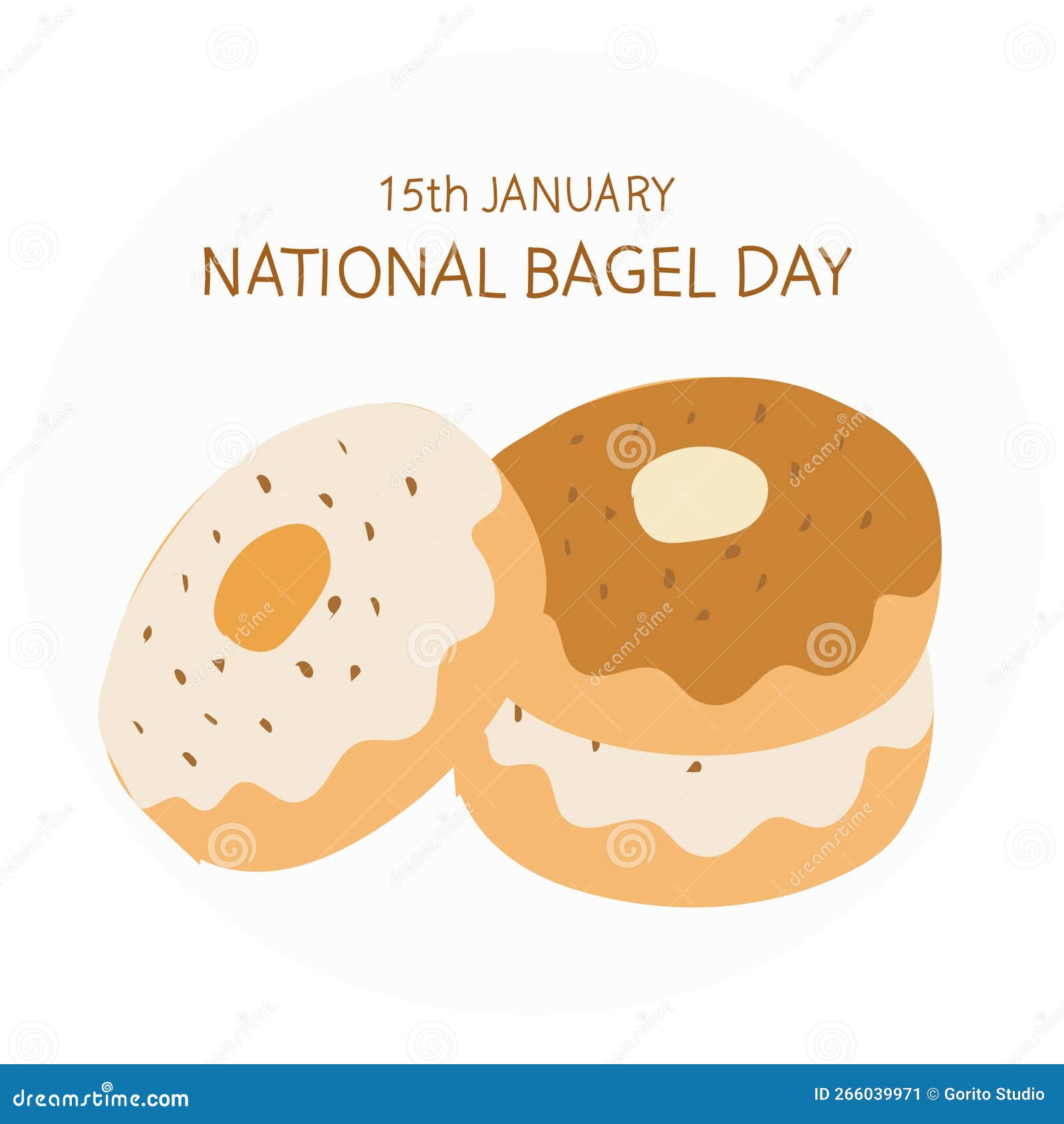 National Bagel Day Vector Illustration Stock Vector - Illustration of ...