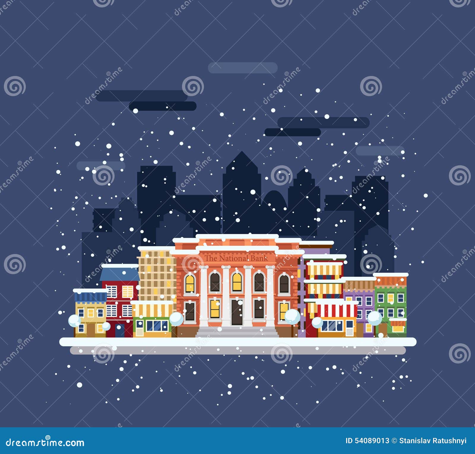 National Bank ilustración del vector. Ilustración de plano - 54089013