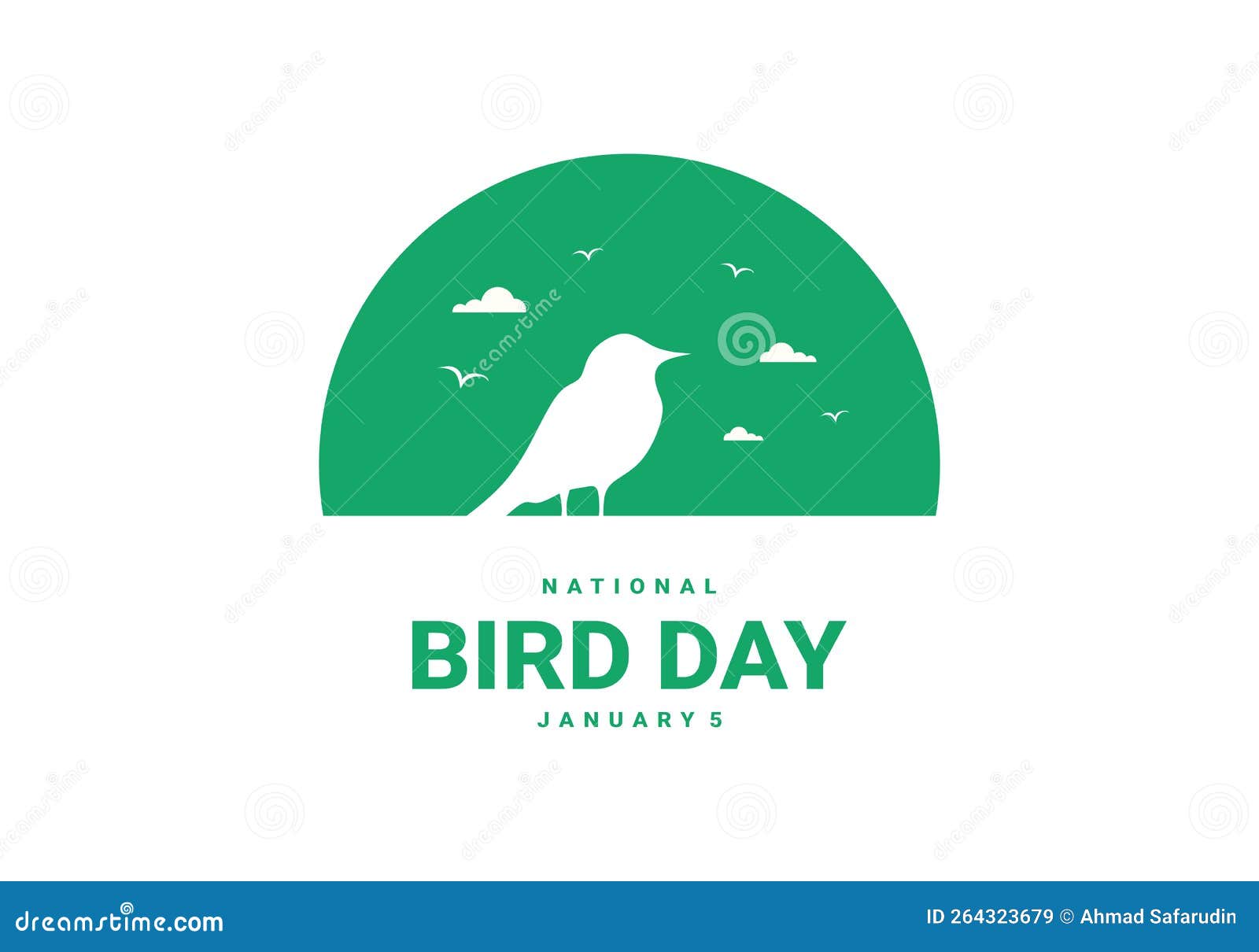 National Bird Day Background Celebrated on January 5 Stock Vector ...