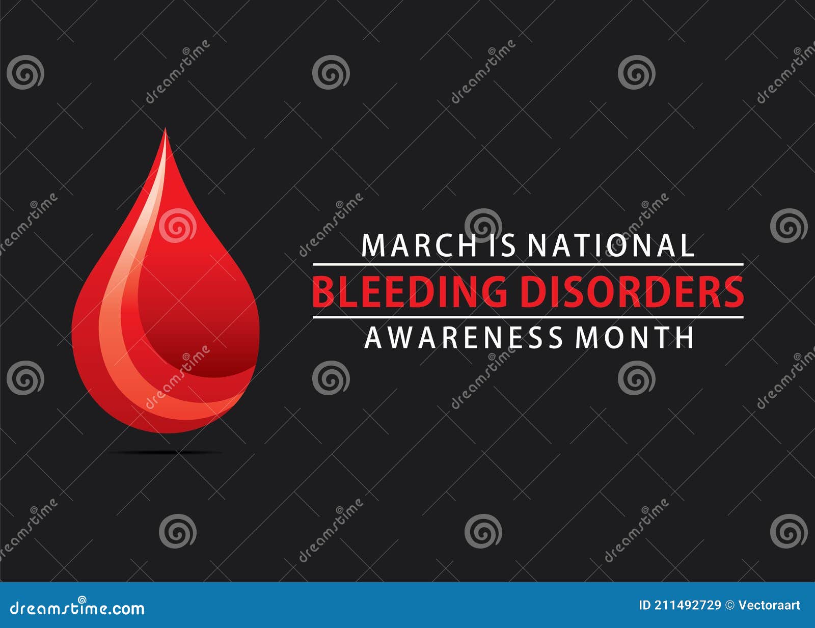 National Bleeding Disorders Awareness Month Vector Illustration ...