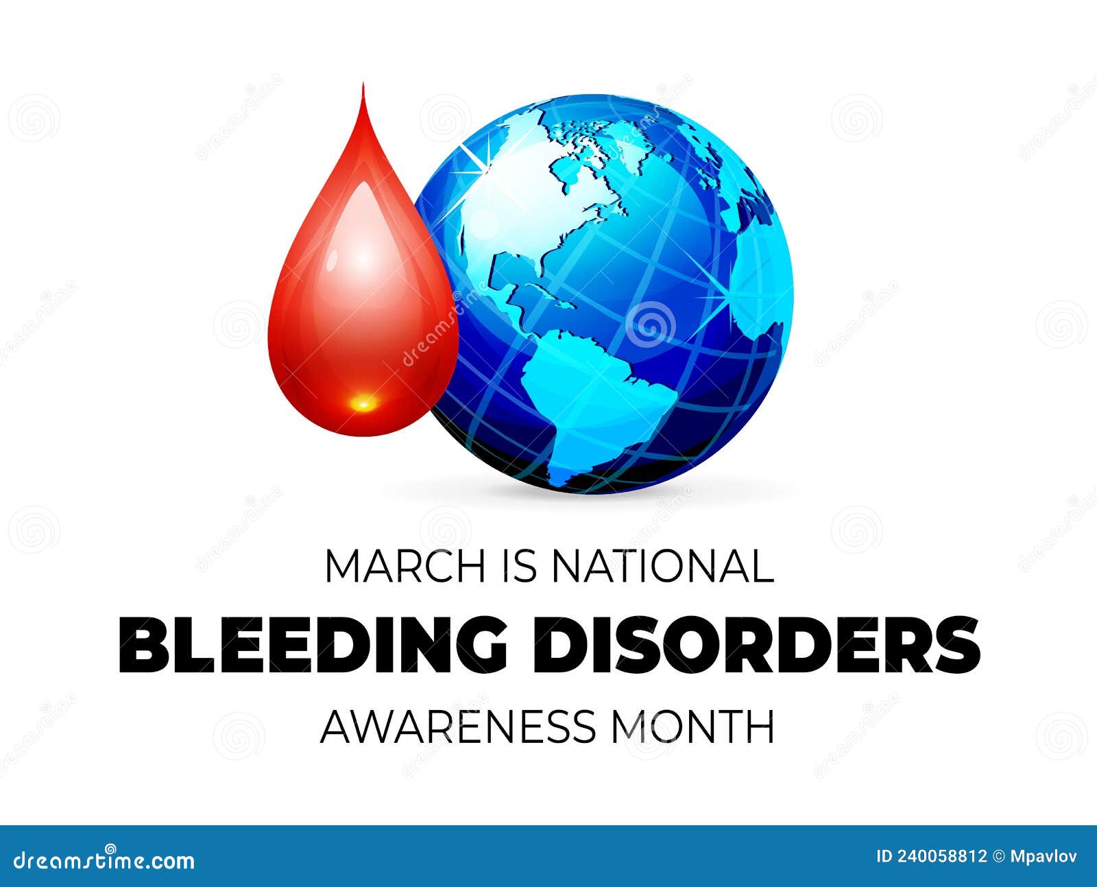 National Bleeding Disorders Awareness Month Vector Illustration ...