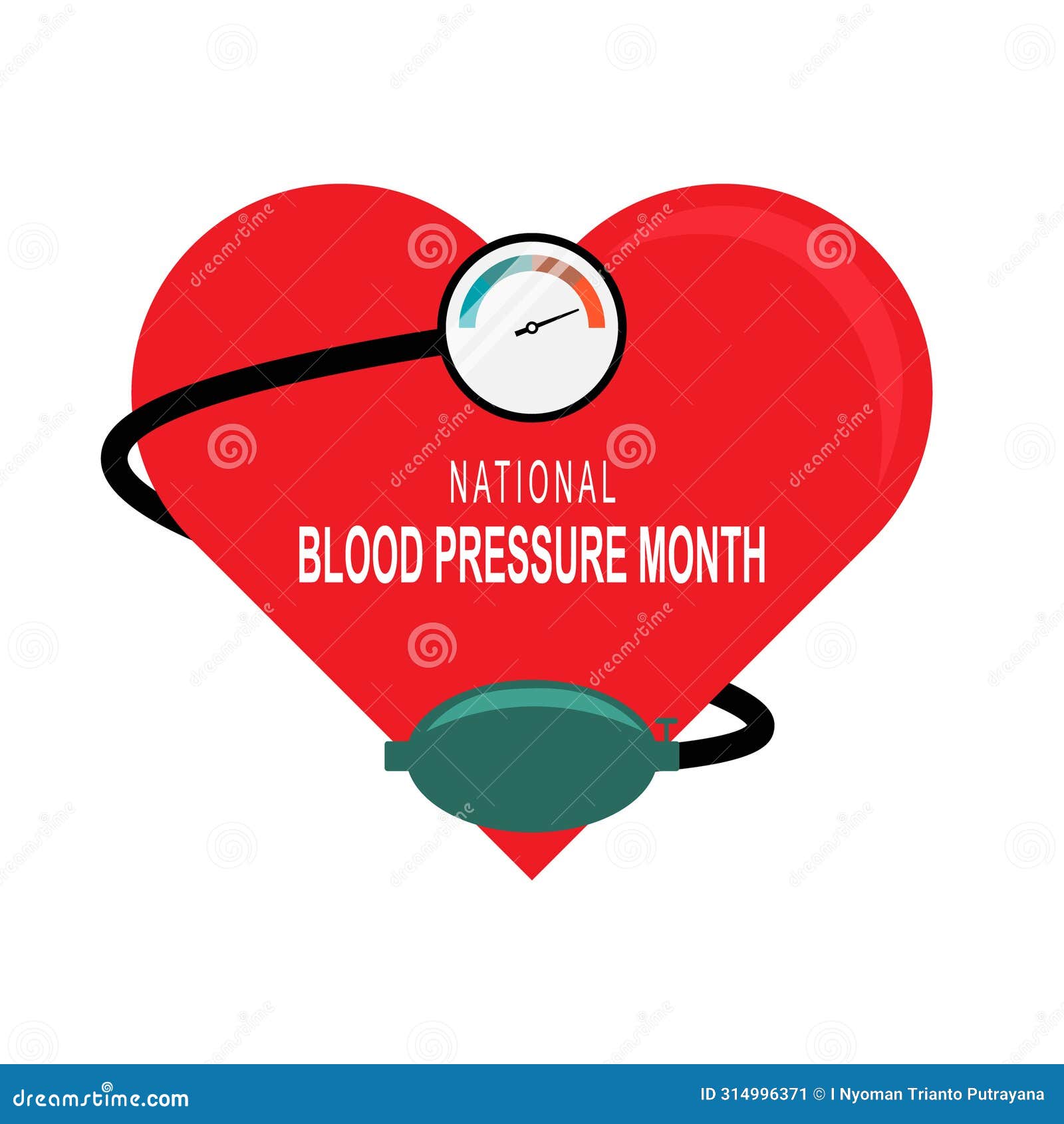 National Blood Pressure Month Background Stock Vector - Illustration of ...