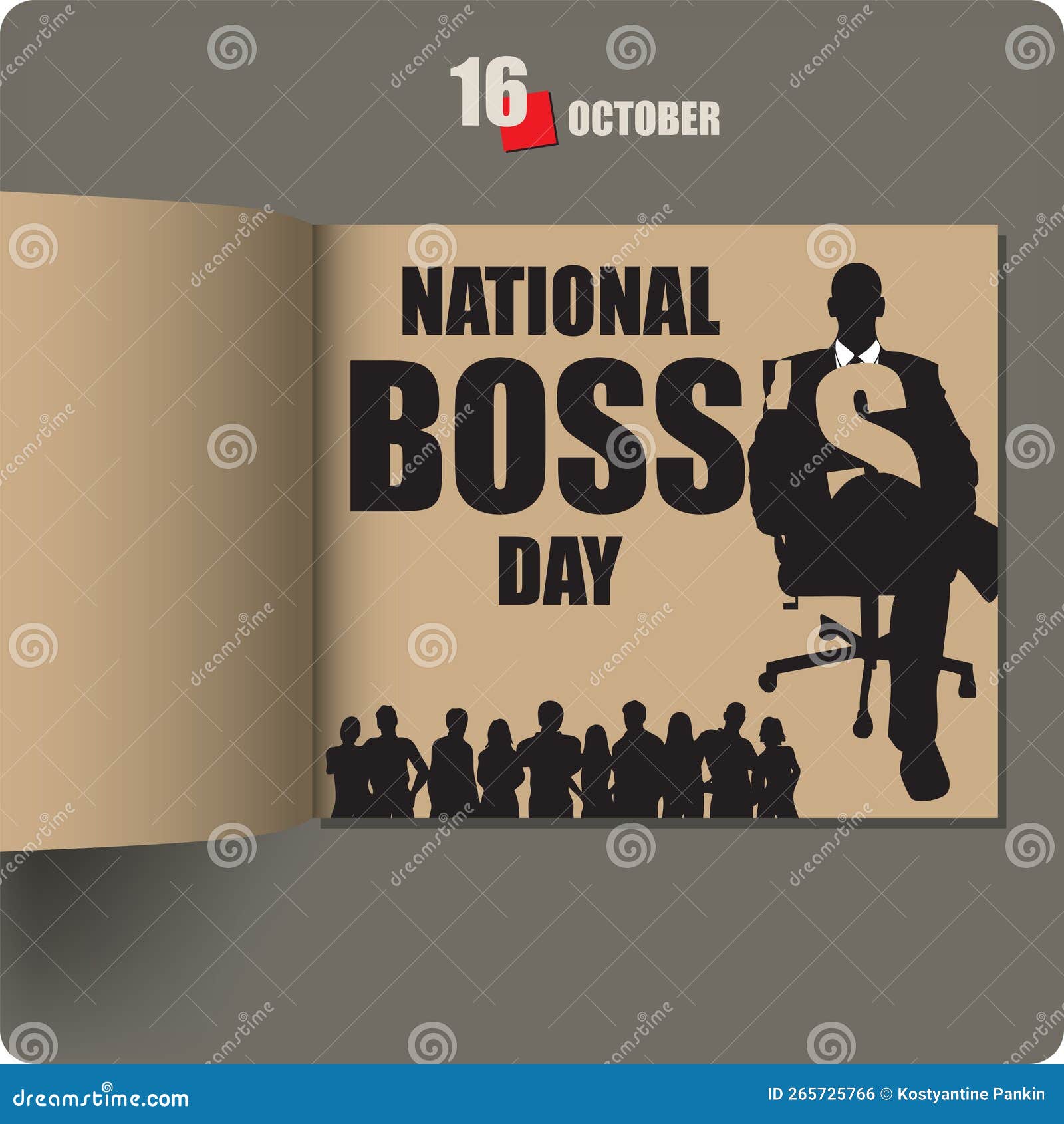 National Boss Day stock vector. Illustration of decoration - 265725766