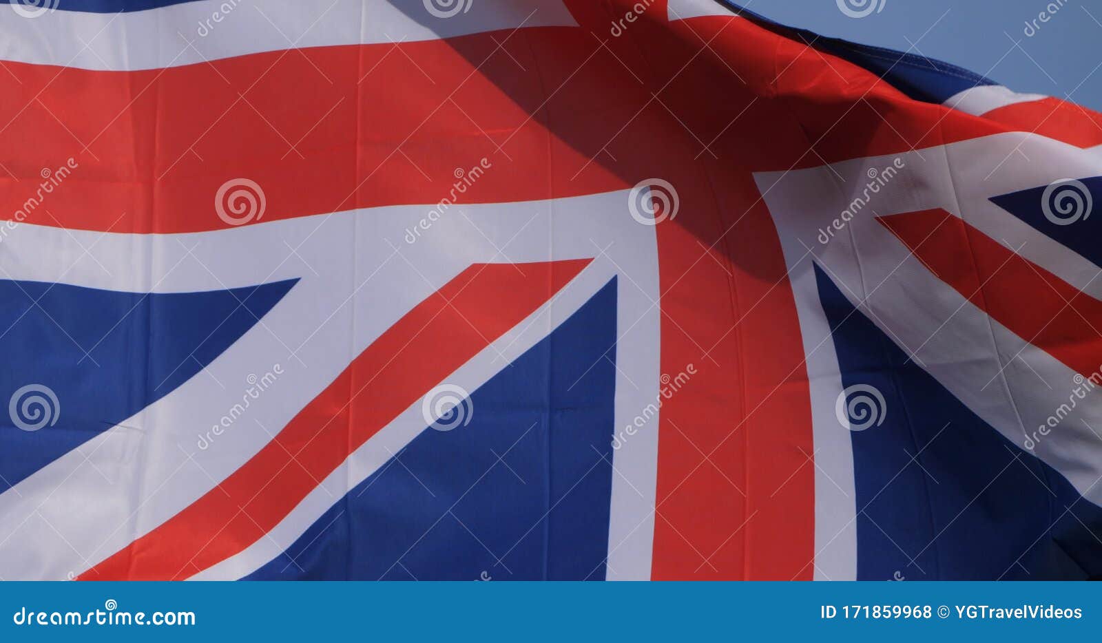 The National British Flag Waving in the Wind. Stock Footage - Video of ...