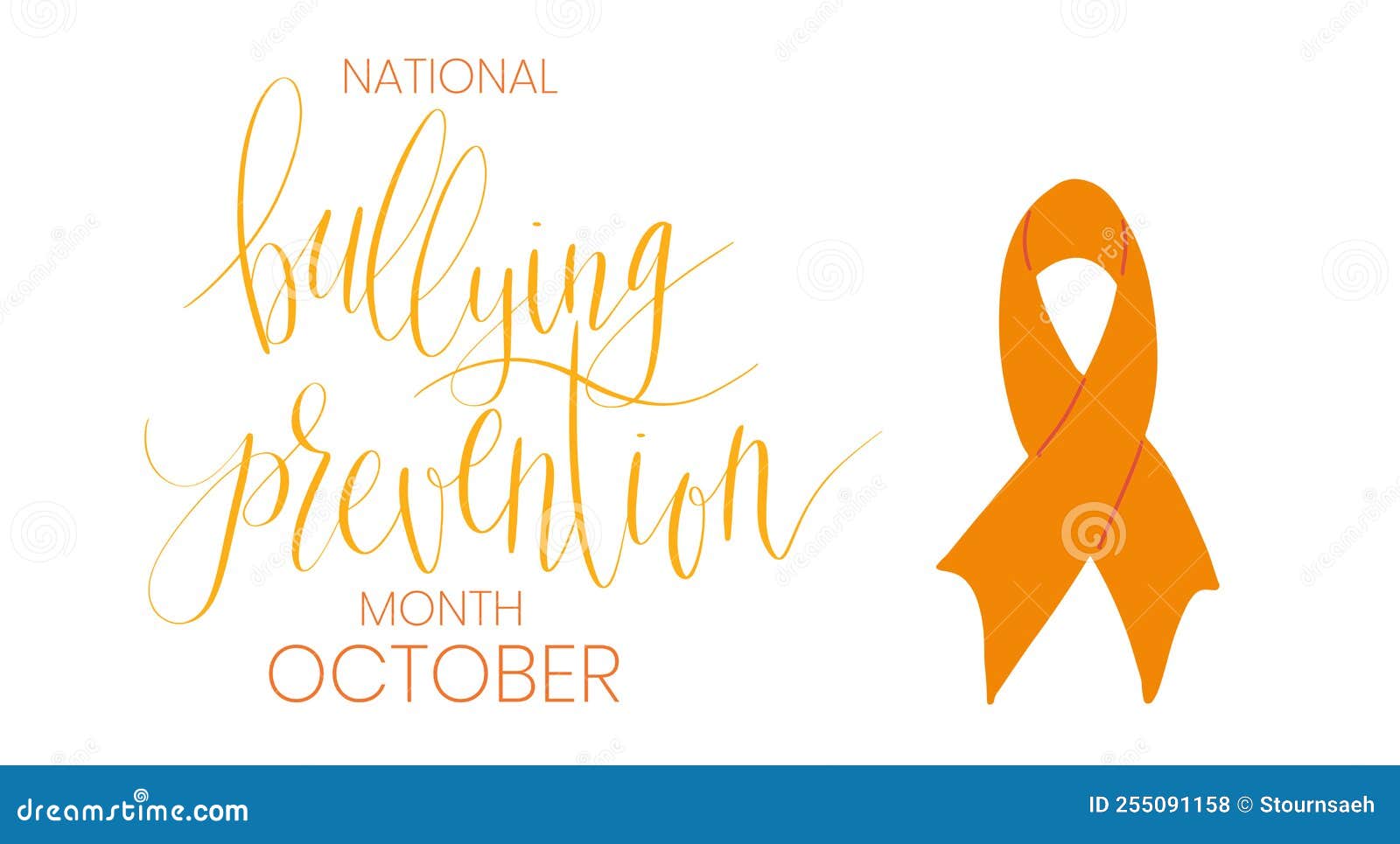 National Bullying Prevention Month October Web Banner Orange Support