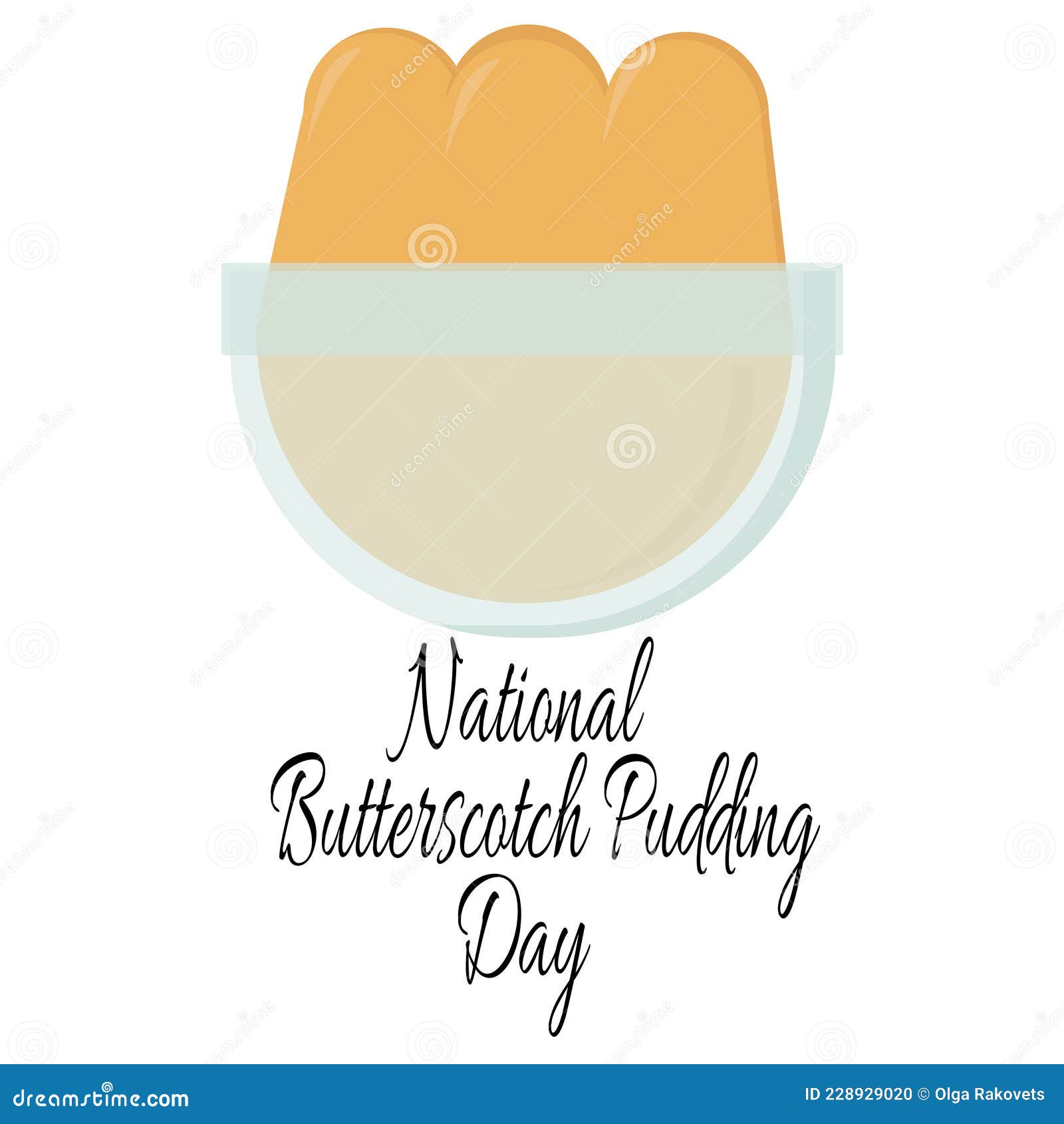 National Butterscotch Pudding Day, Idea for a Poster or Menu Design ...