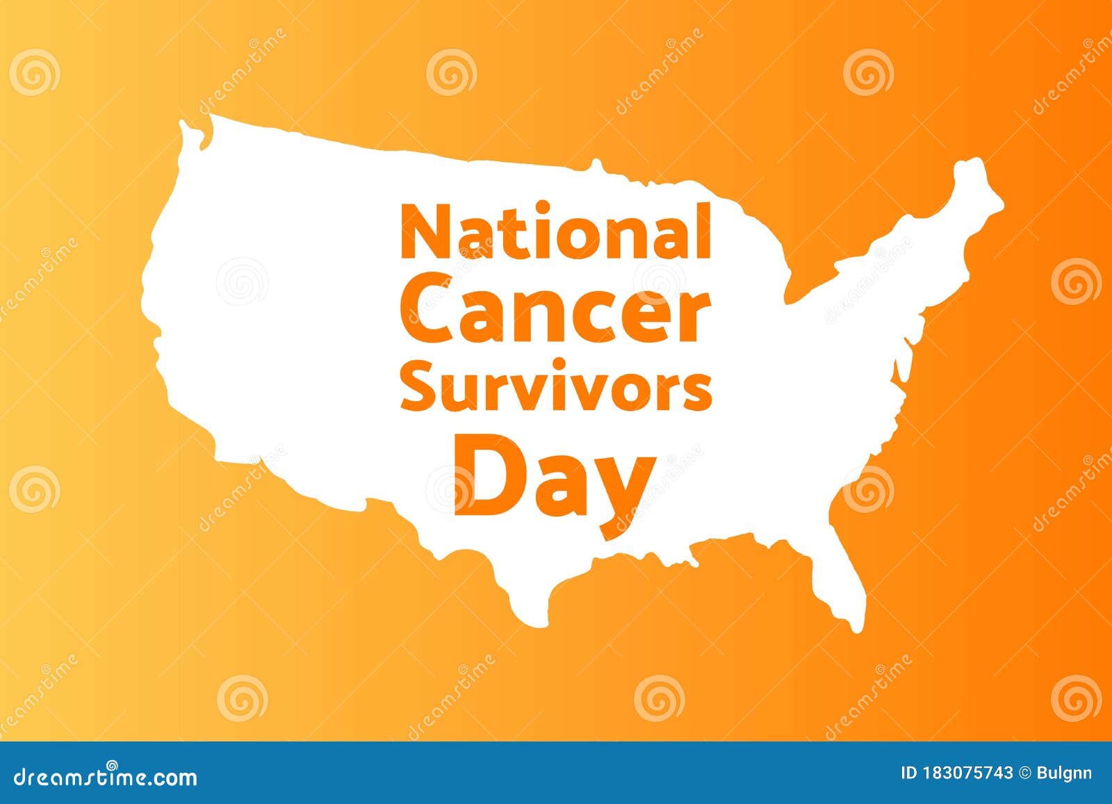 National Cancer Survivors Day June Holiday Concept Template For