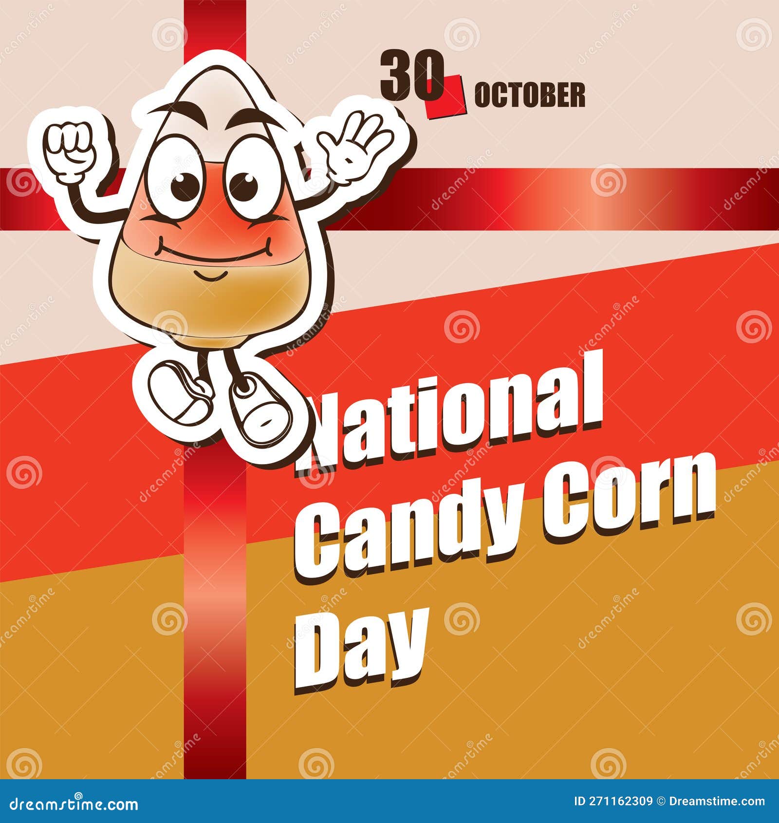 National Candy Corn Day stock vector. Illustration of figure - 271162309