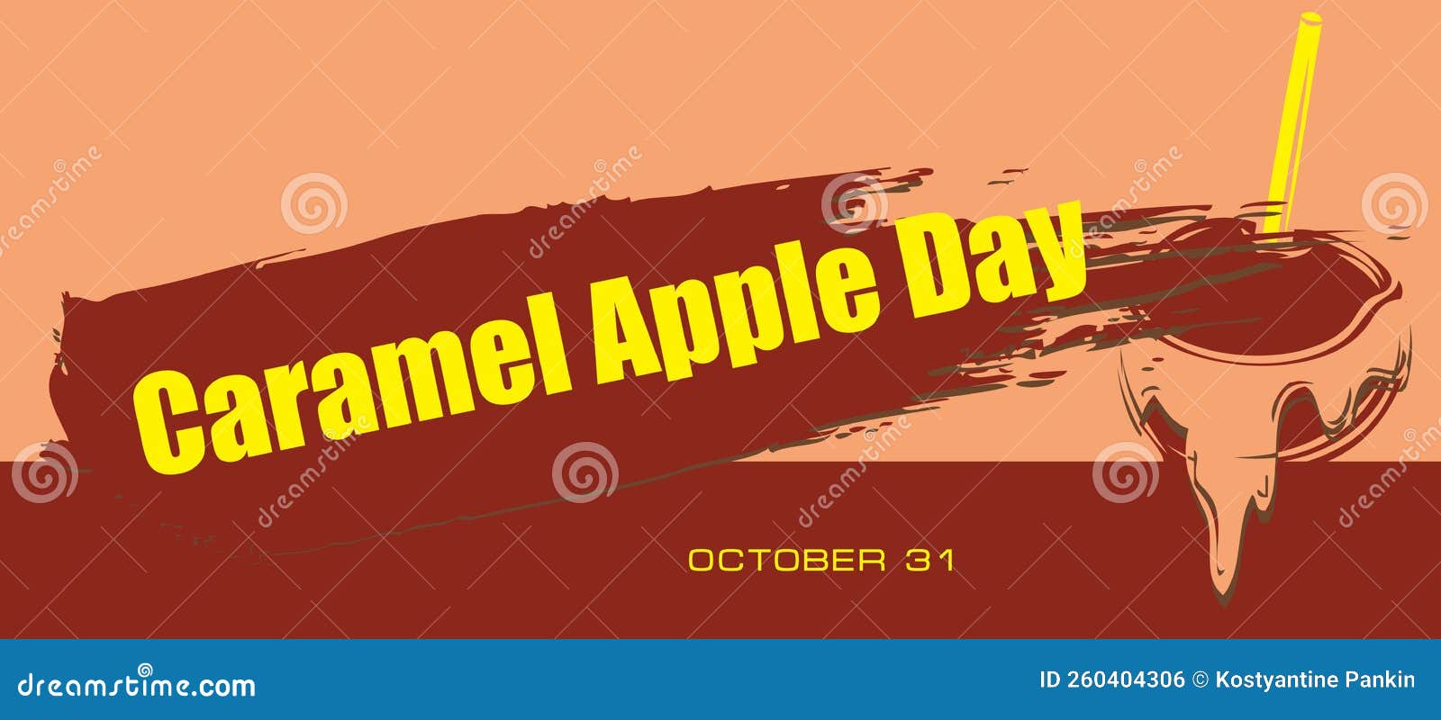 National Caramel Apple Day stock vector. Illustration of organizer ...