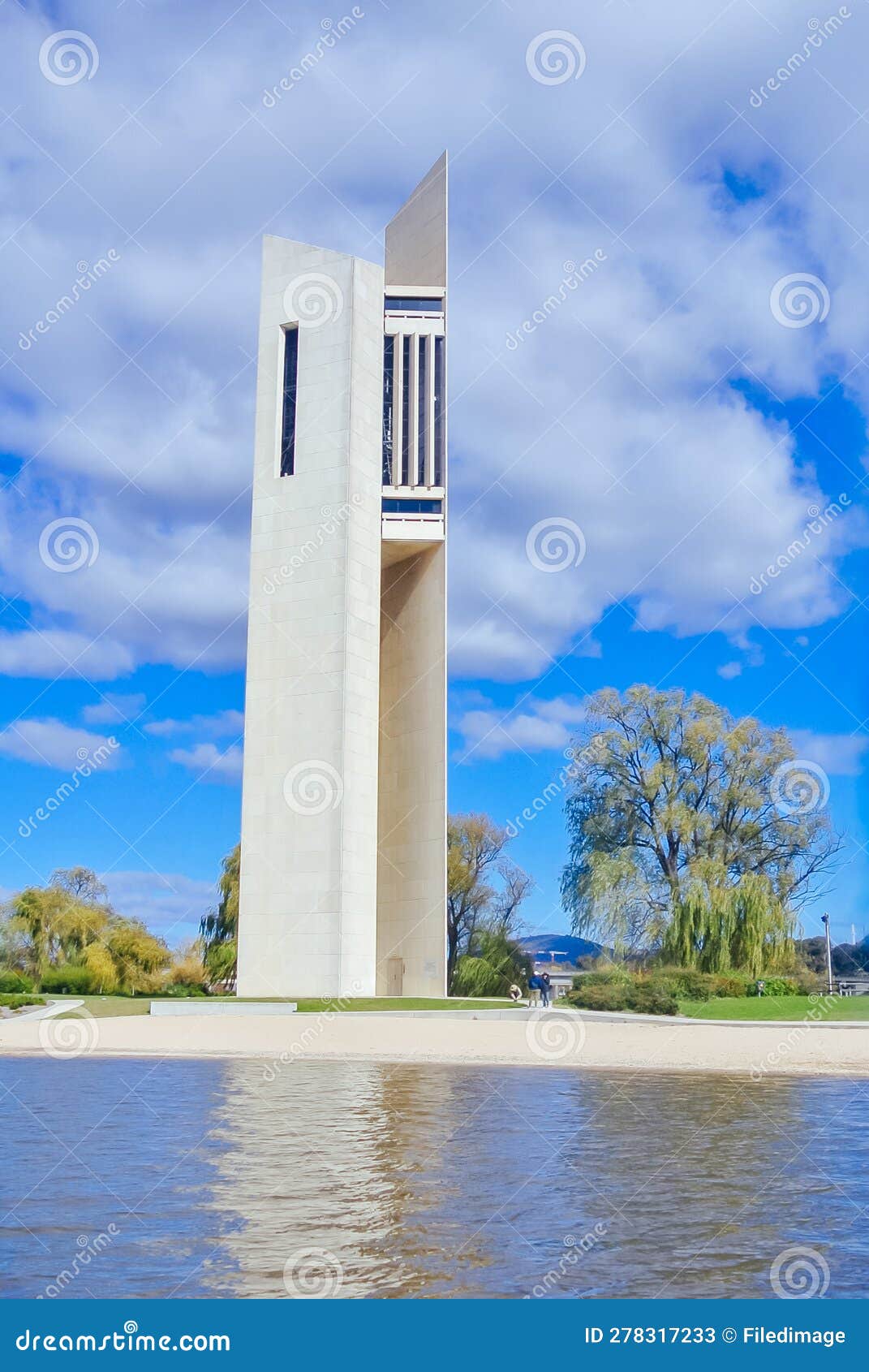 National Carillon in Canberra Australia Stock Image - Image of famous, lake: 278317233