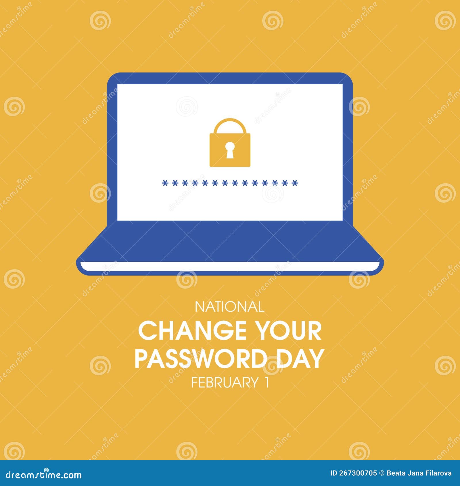 National Change Your Password Day Vector Stock Illustration ... National Change Your Password Day Vector Stock Illustration ...
