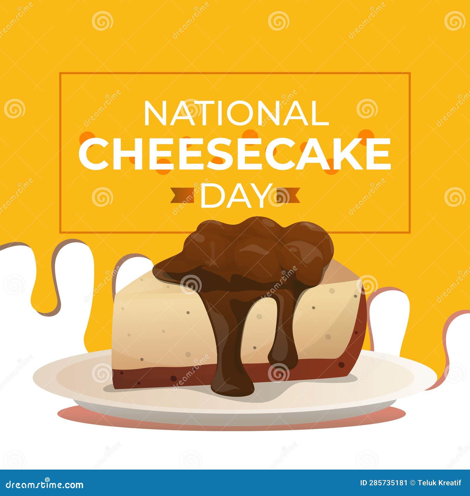National Cheesecake Day Design Template Good for Greeting Stock Vector ...
