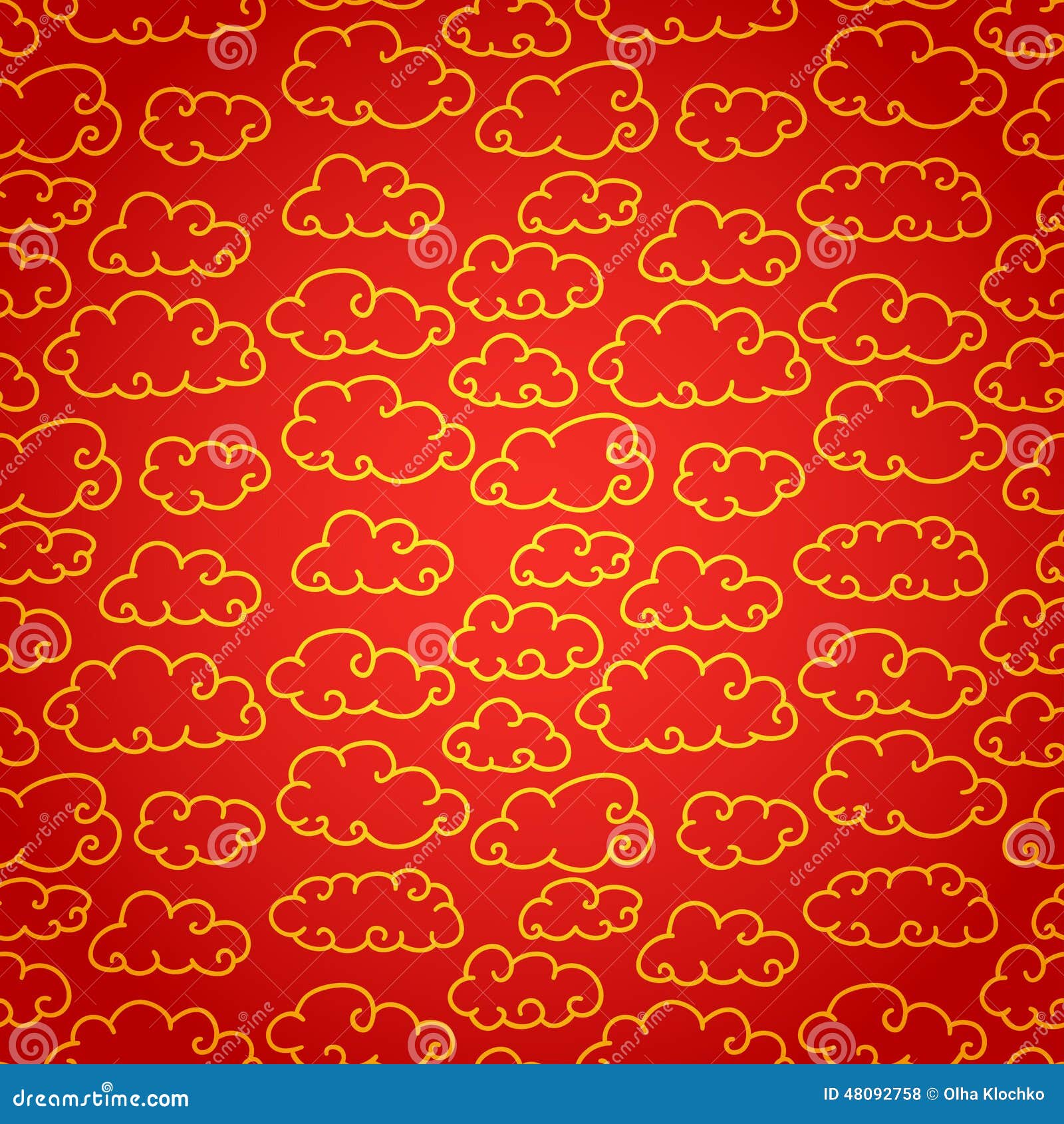 National Chinese Seamless Pattern with Cloud. Stock Vector ...