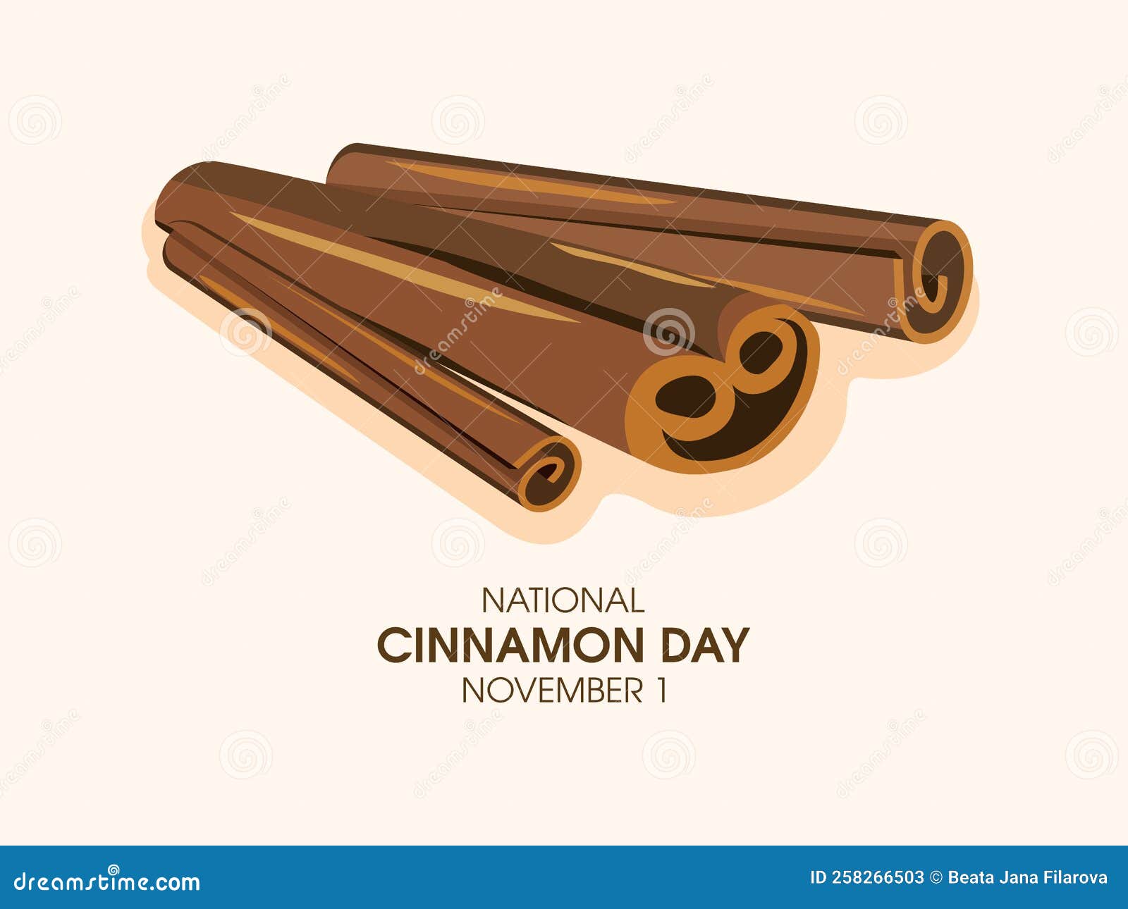National Cinnamon Day Vector Stock Vector - Illustration of annual ...